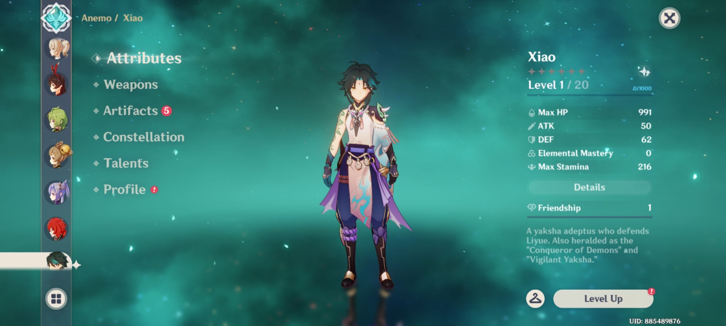 Xiao Base Stats To Compare Genshin Impact | HoYoLAB