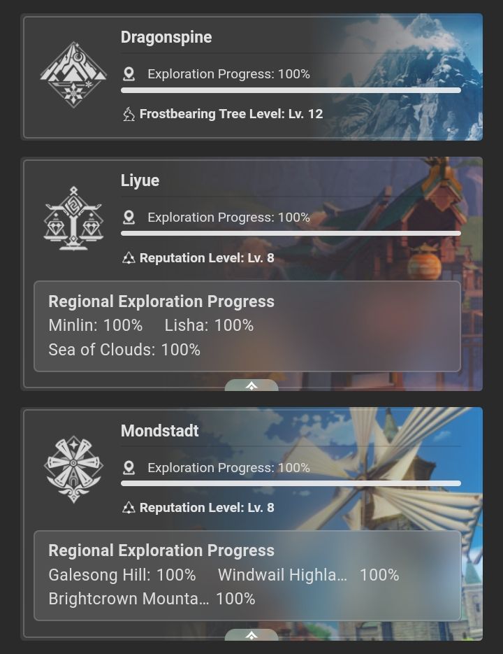 Exploration Progress... Genshin Impact | HoYoLAB