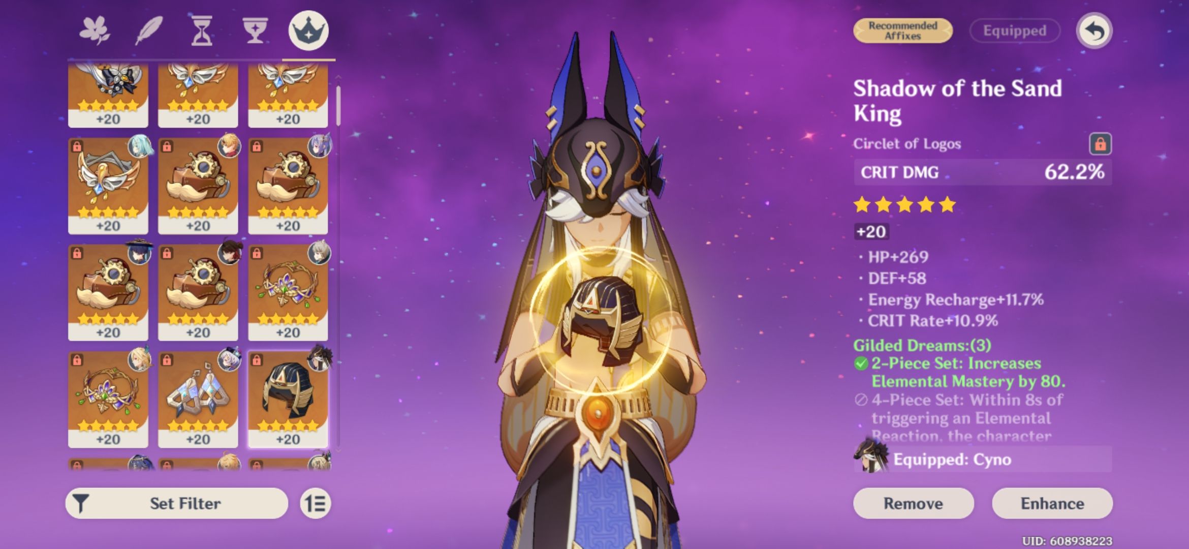 My Current Cyno Build Genshin Impact | HoYoLAB
