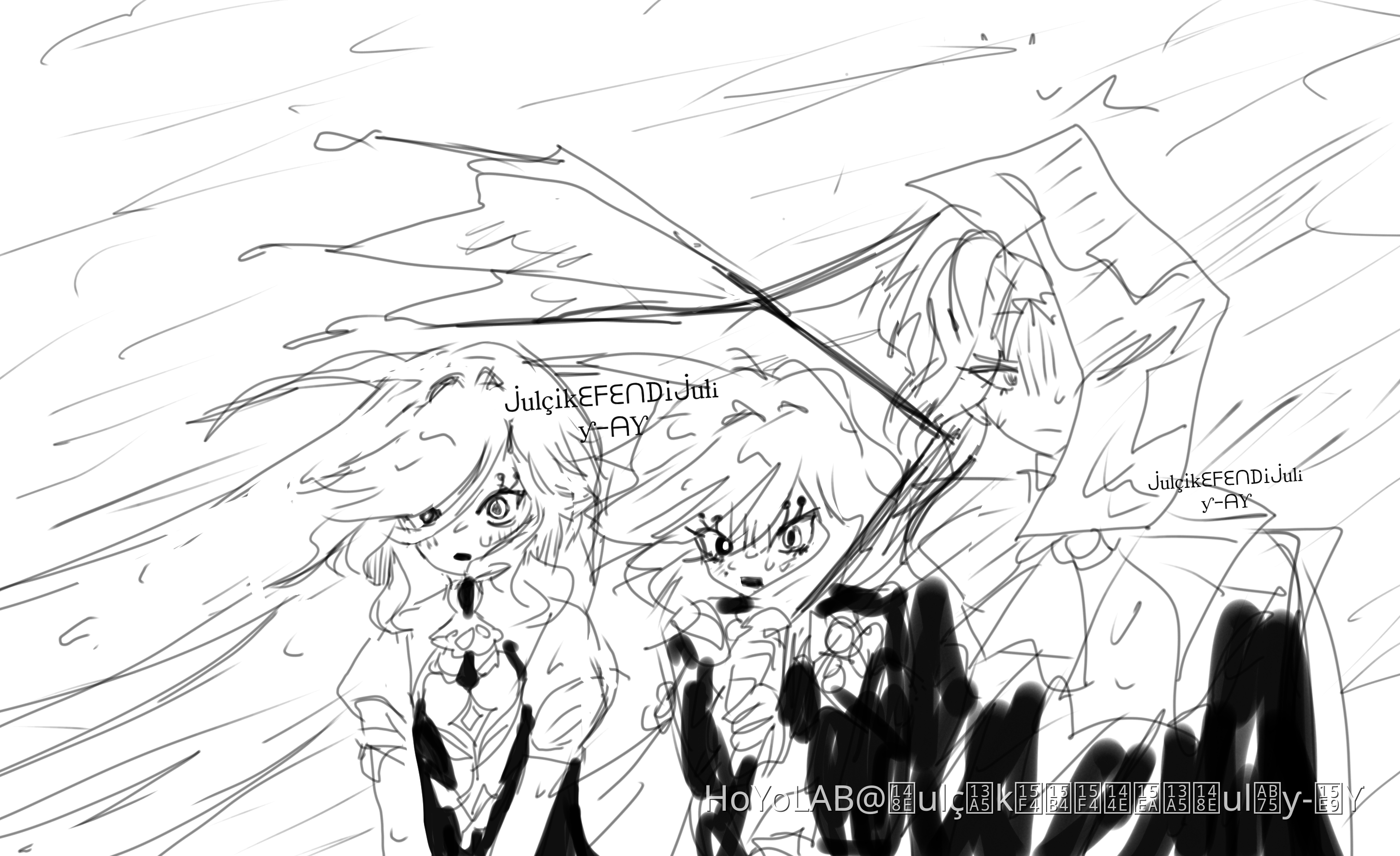 Focalors, Furina and Neuvillette in the stormy rain.😆 Genshin Impact ...