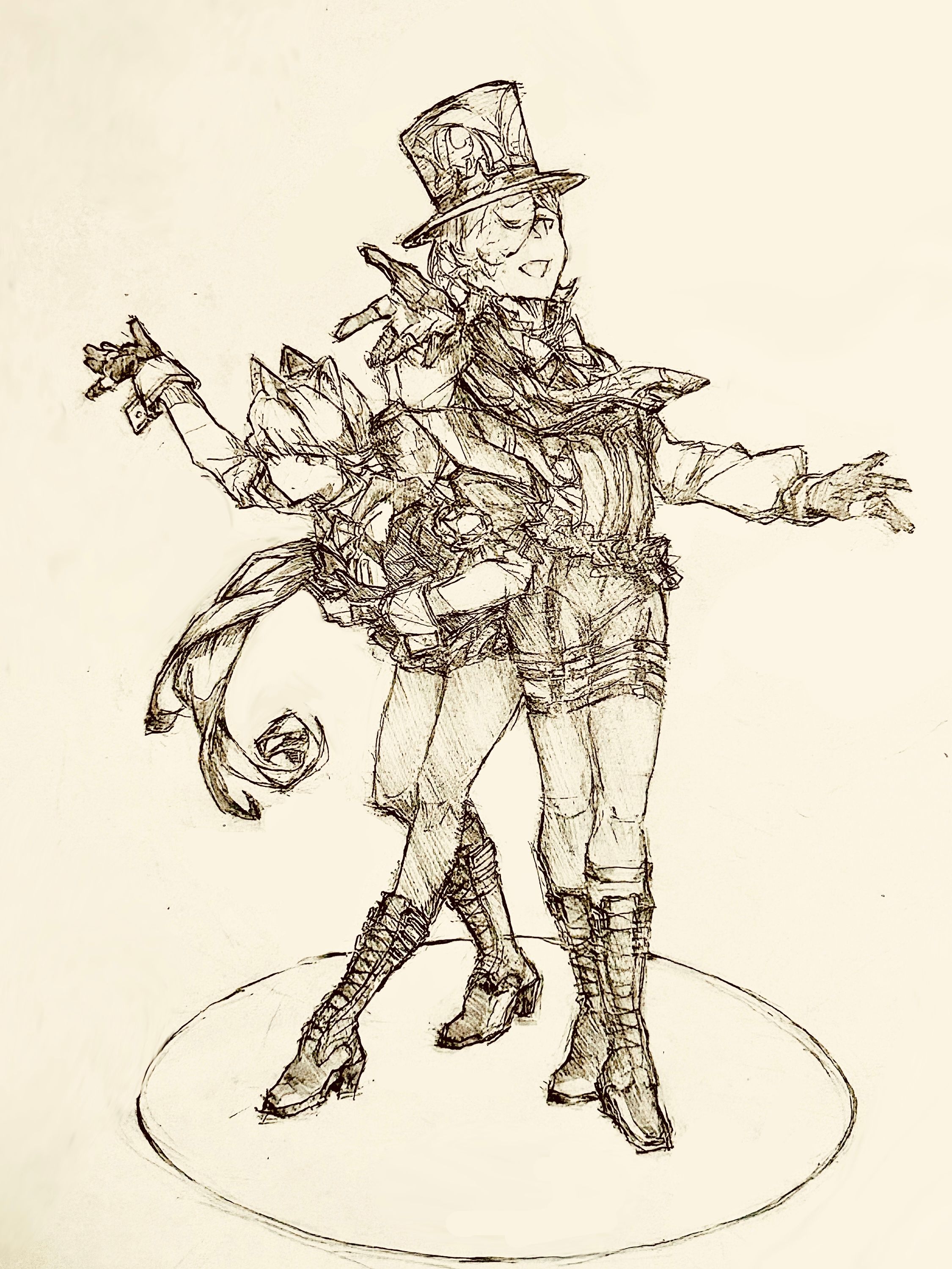Lyney and Lynette SKETCH on A4 paper Genshin Impact | HoYoLAB