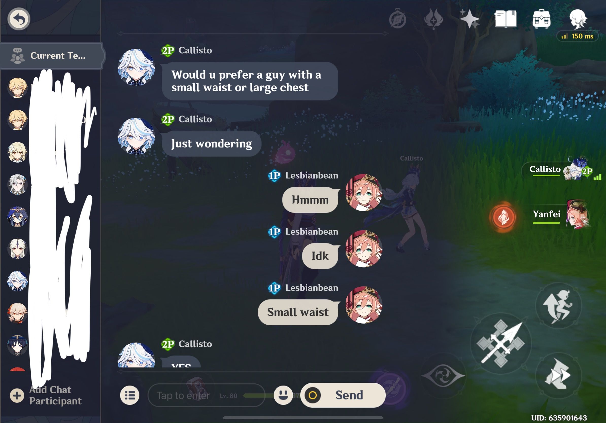 A very amazing conversation I had with someone today Genshin Impact ...