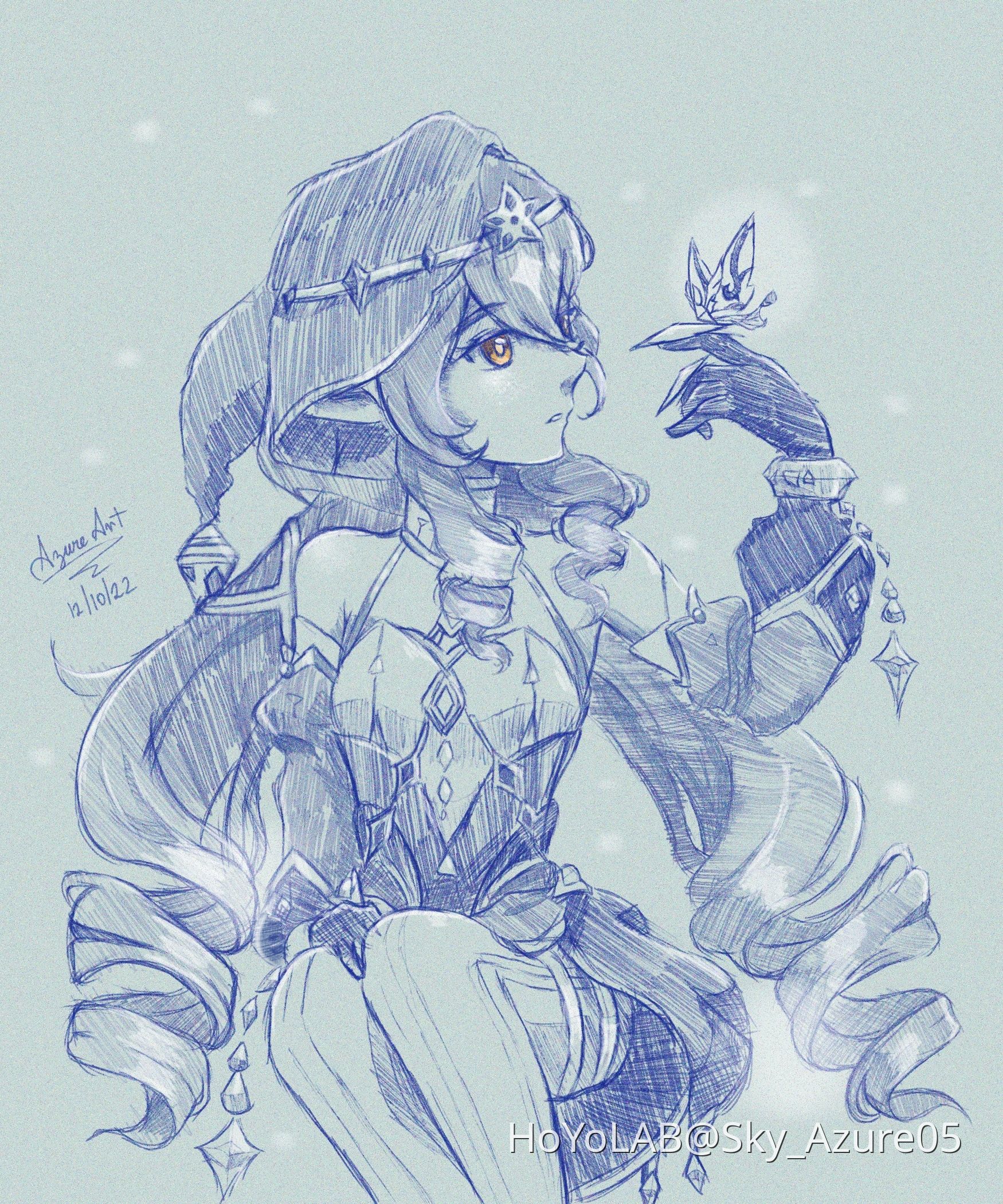 Quick sketch of Layla Genshin Impact | HoYoLAB