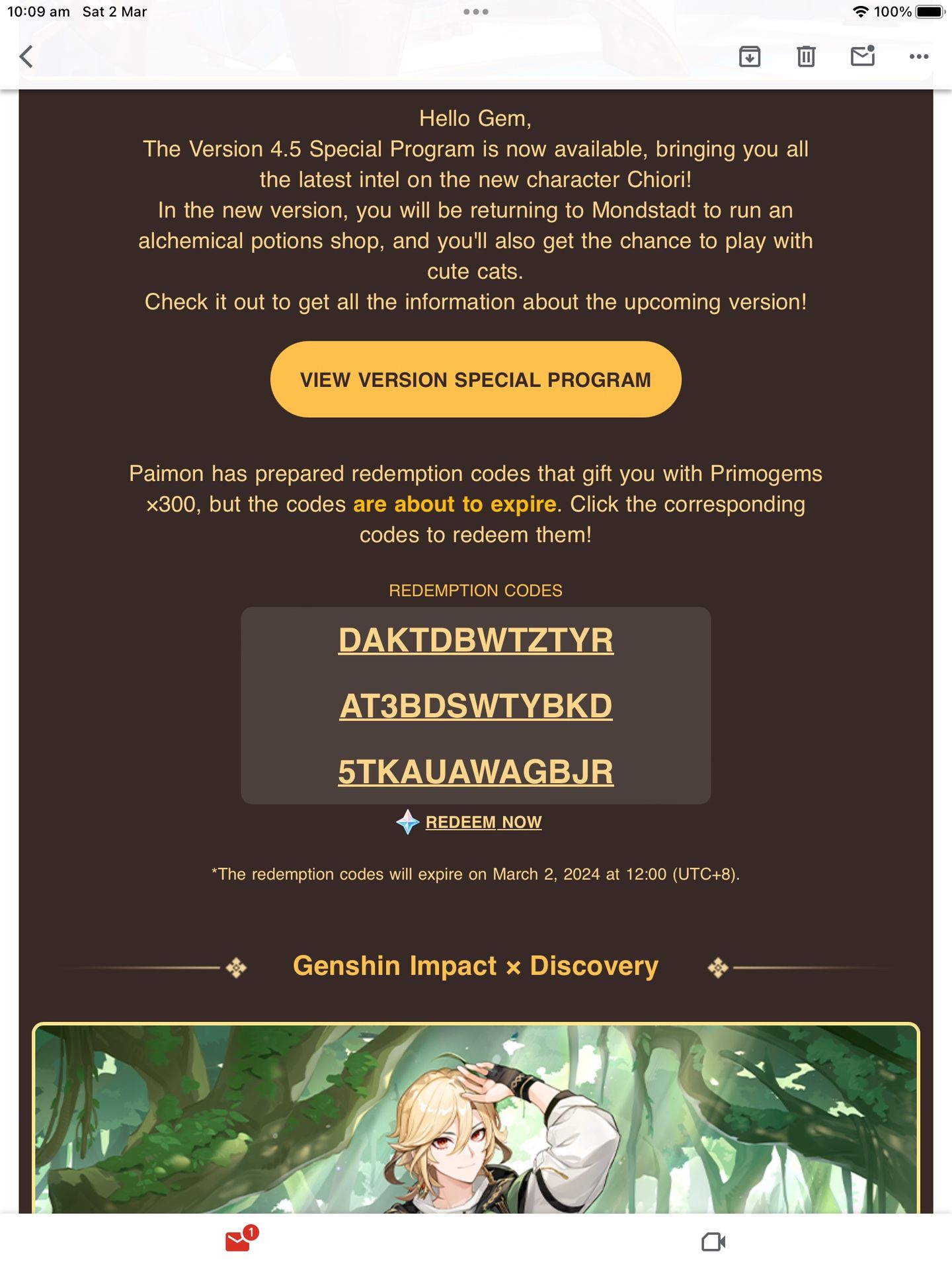 NEW GENSHIN CODES Genshin Impact | HoYoLAB