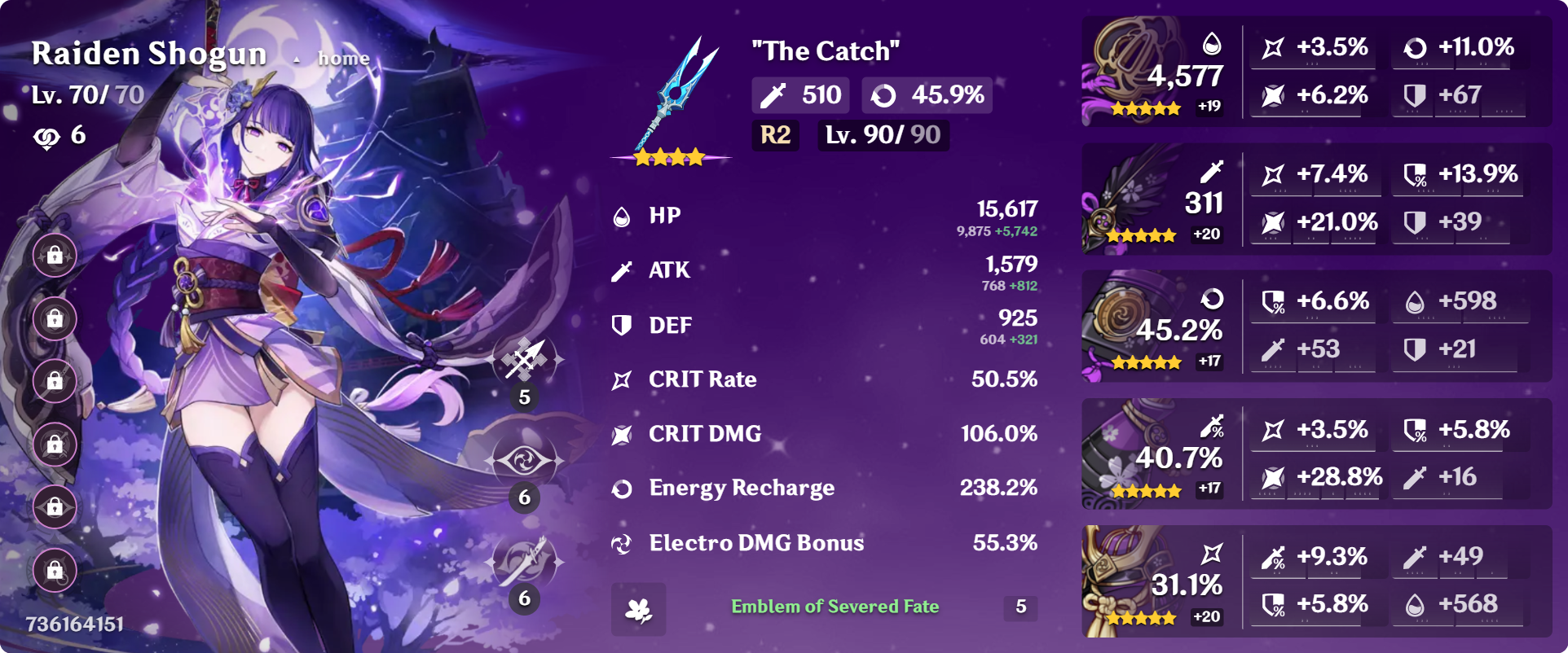 ops on lvl 70 raiden Genshin Impact | HoYoLAB