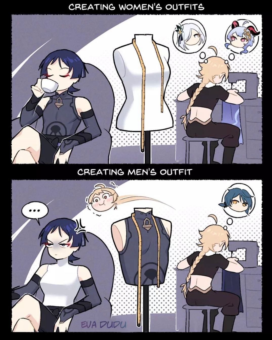 He is using scara's body a a mannequin 😂 Genshin Impact | HoYoLAB