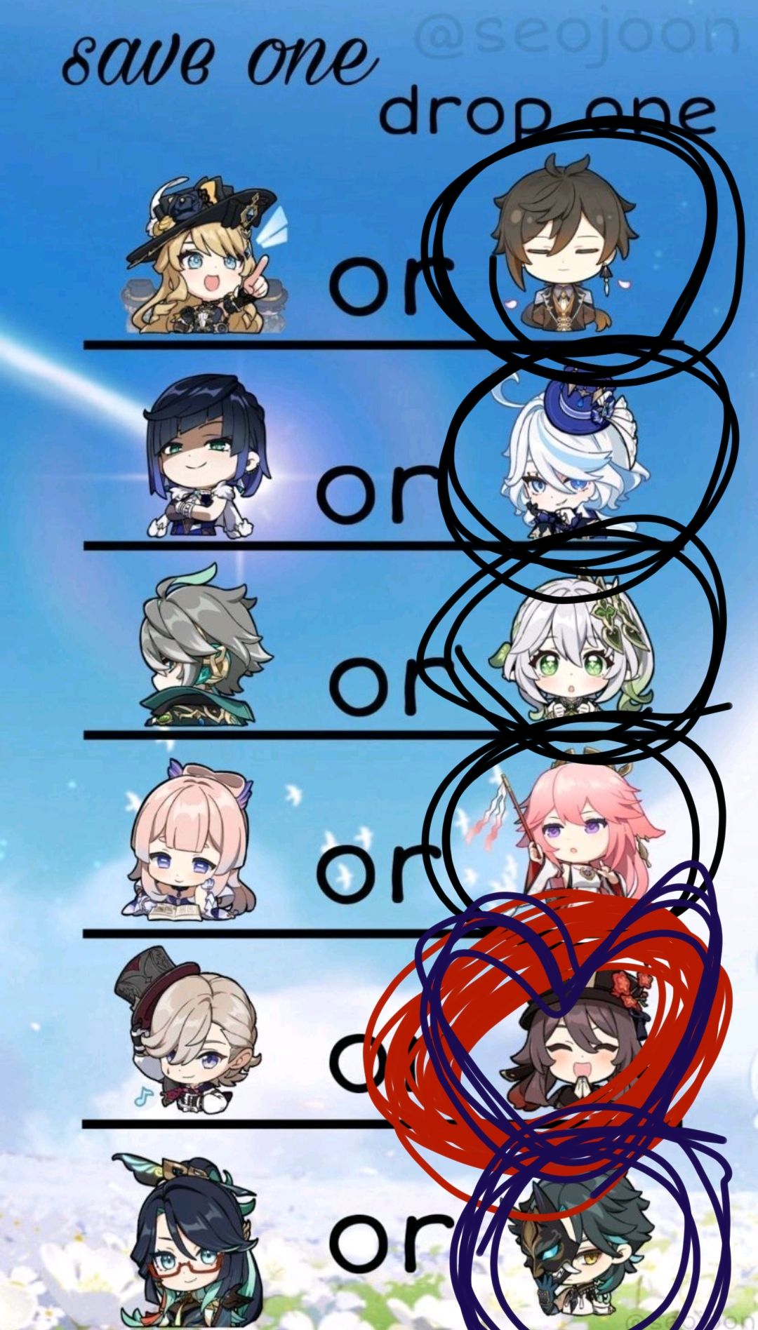 save one and drop one | HoYoLAB