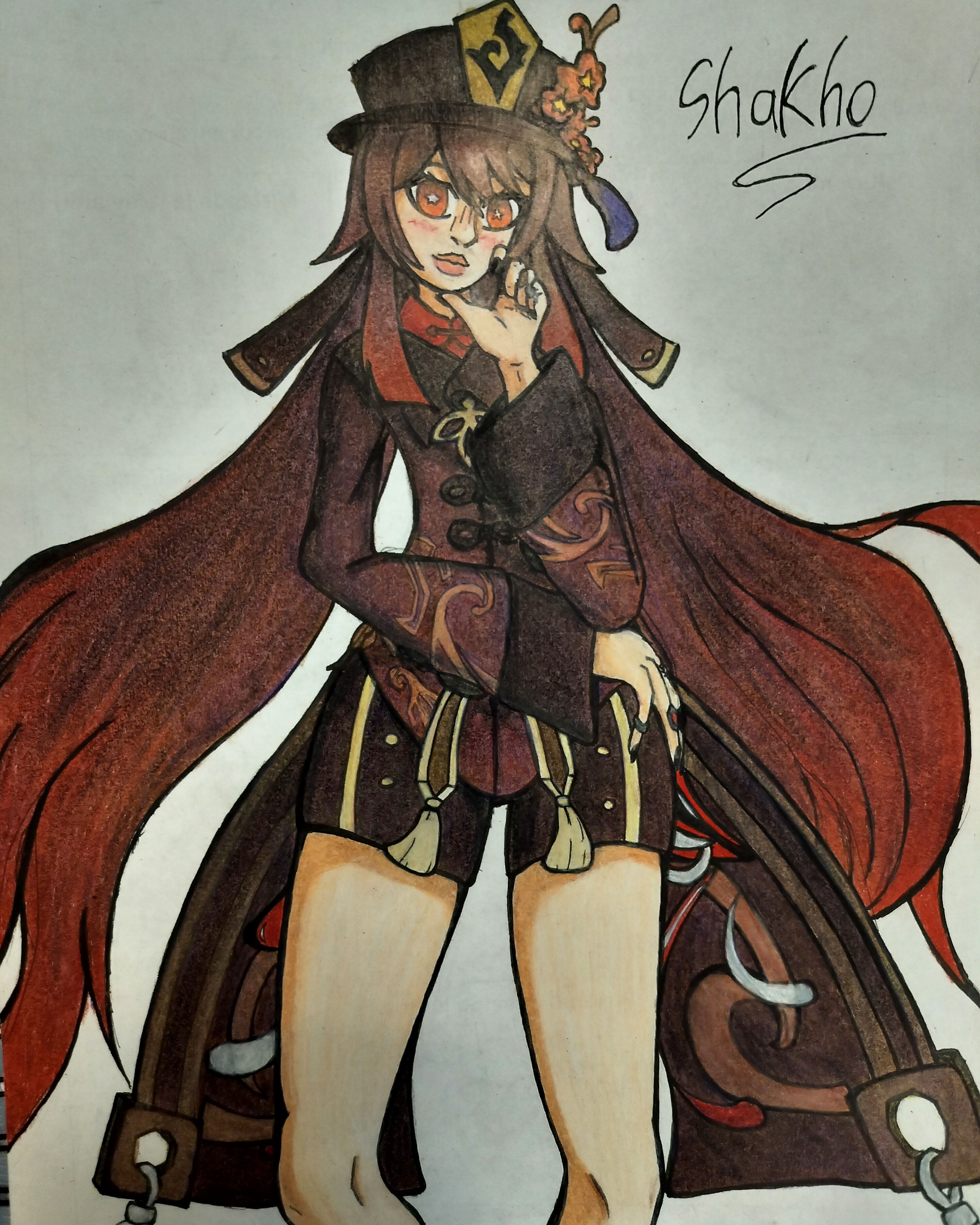 My Hu Tao drawing, Final result Genshin Impact | HoYoLAB