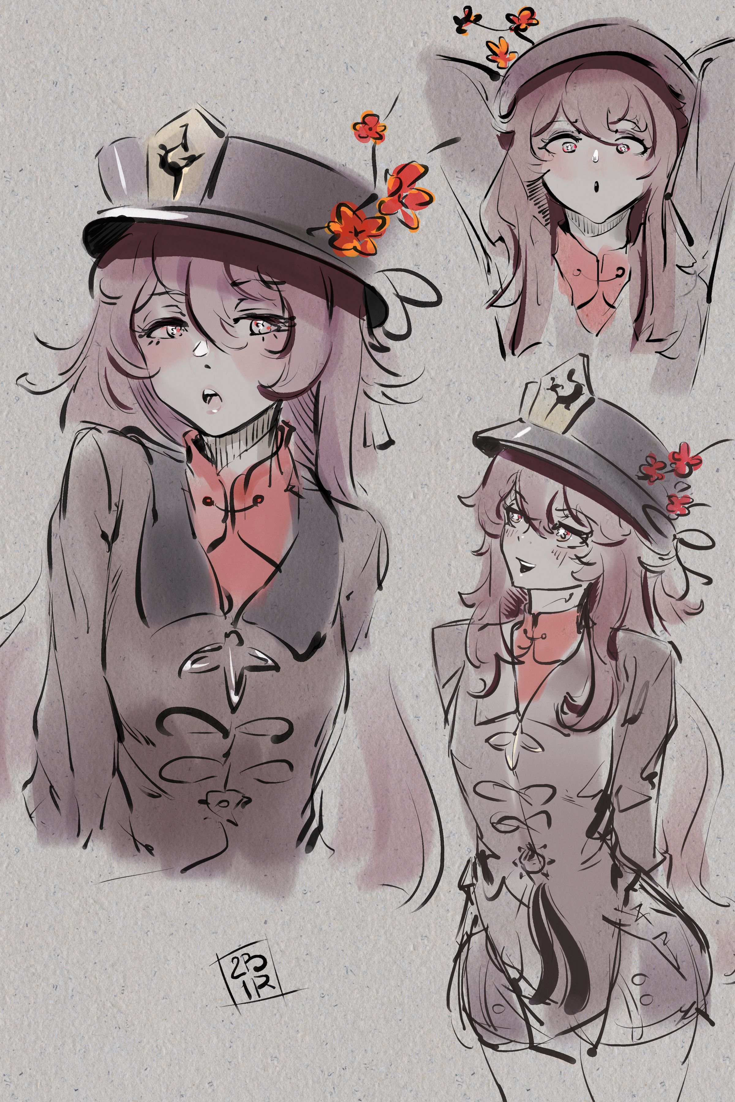 Hu Tao, sketches Genshin Impact | HoYoLAB