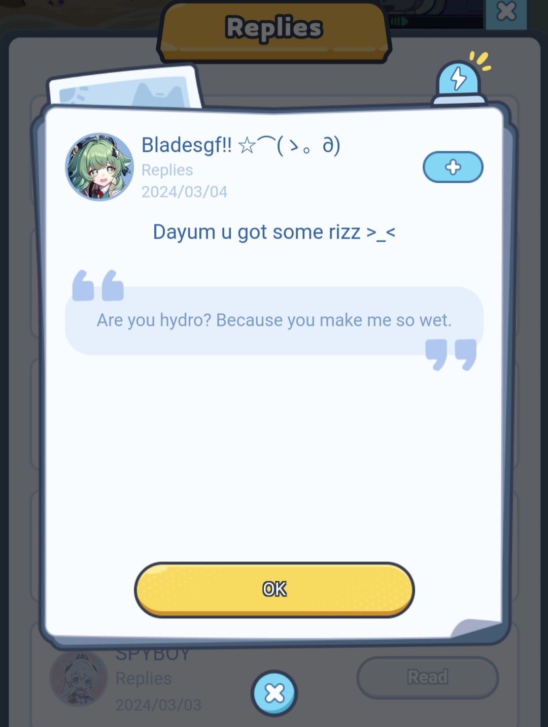 Rizzing people up. | HoYoLAB