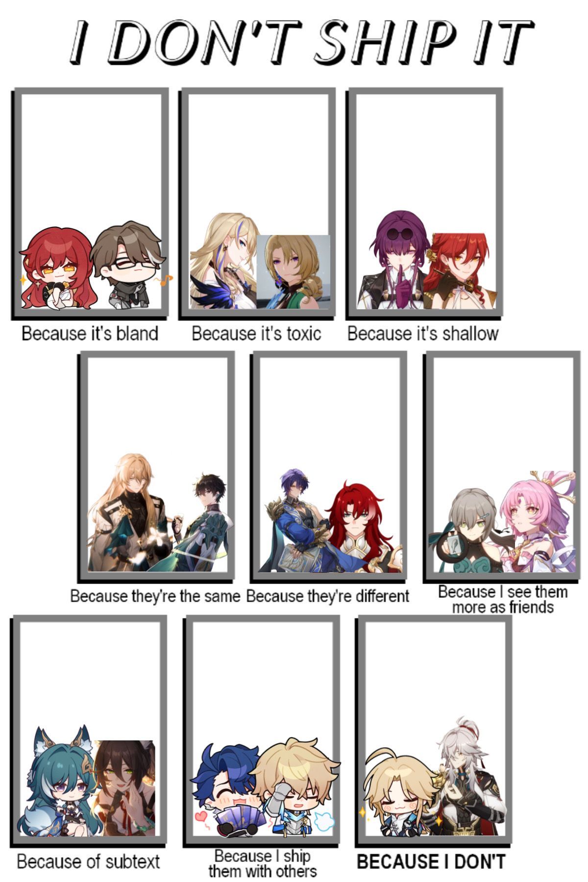 I DONT SHIP IT Honkai: Star Rail | HoYoLAB