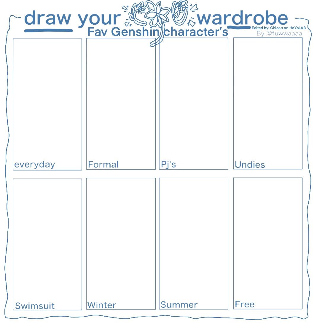 Here’s another drawing template! Genshin Impact | HoYoLAB