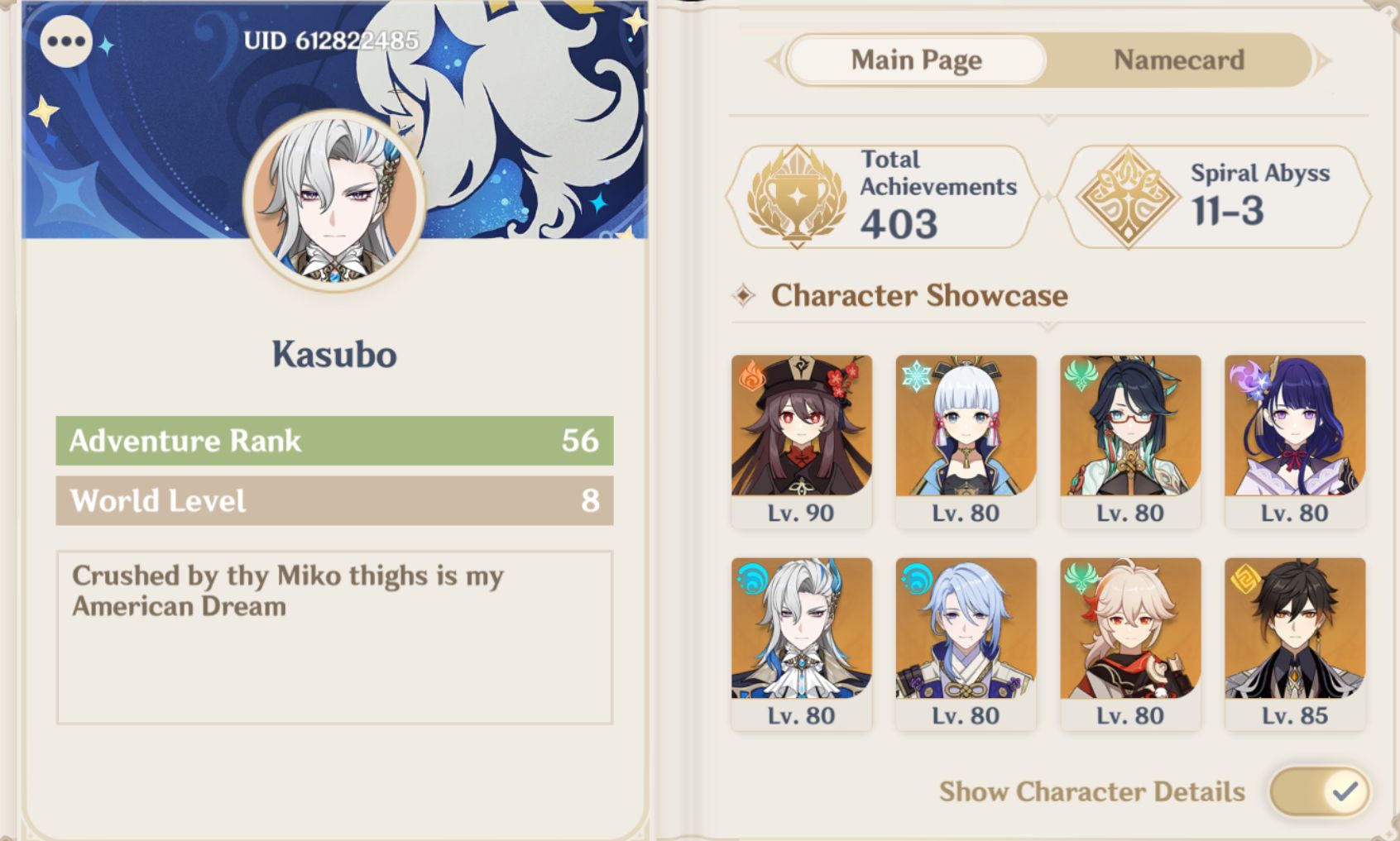 Account Bio’s what are y’all’s? Genshin Impact | HoYoLAB