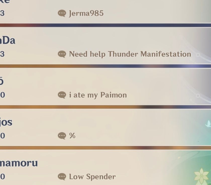 Some interesting signatures Genshin Impact | HoYoLAB