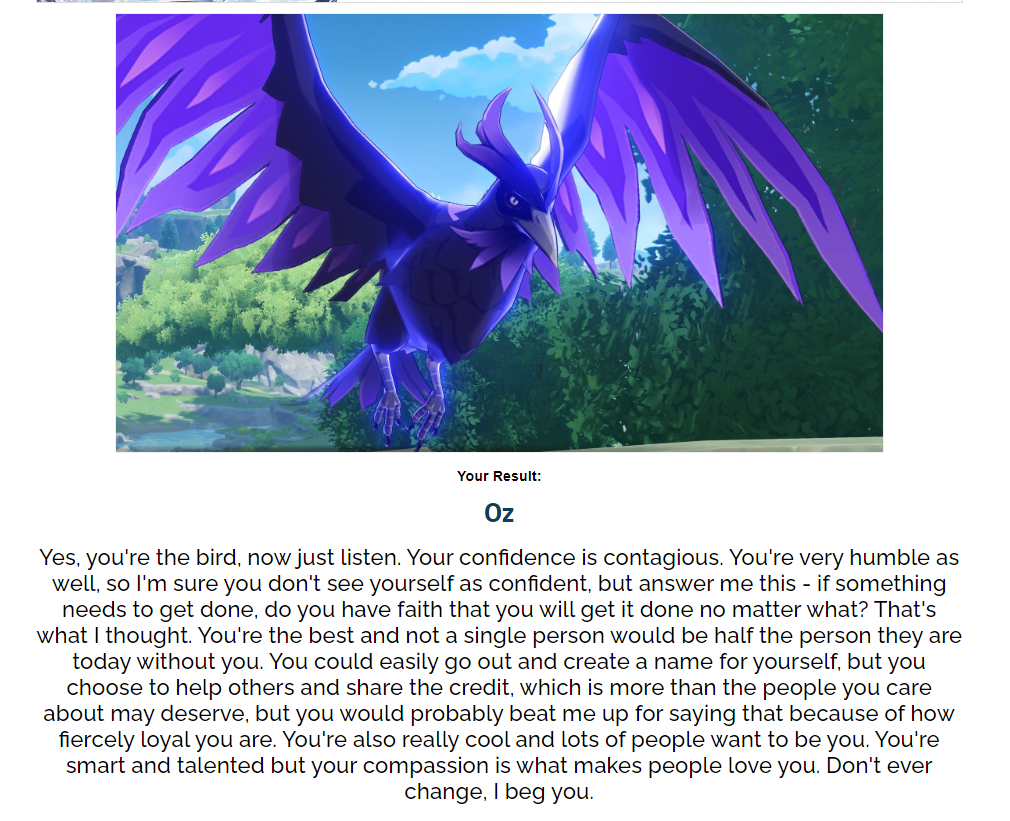 I took the extremely extensive Genshin Impact kin quiz and.. Genshin ...
