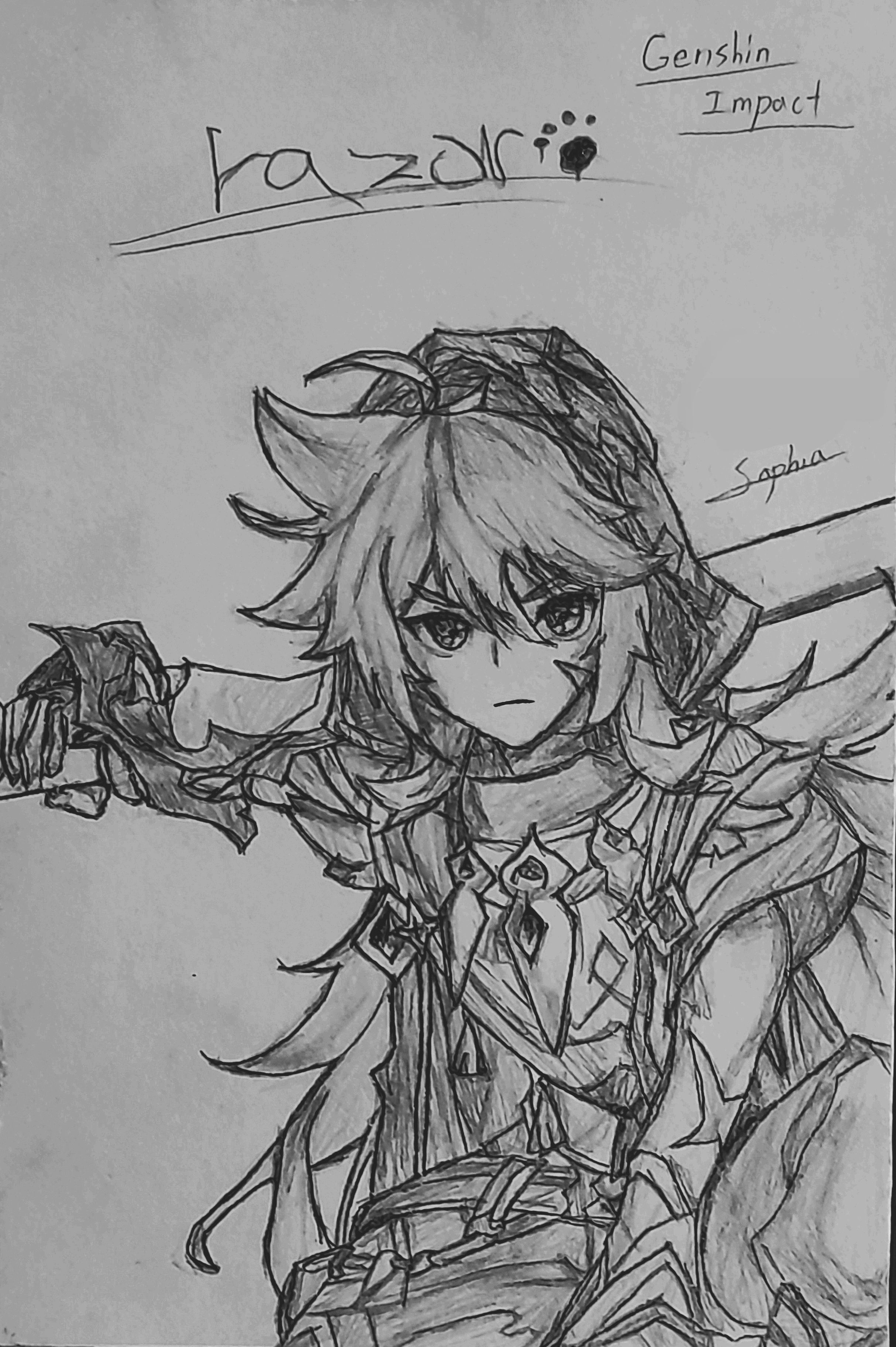I drew Razor from Genshin Impact. Genshin Impact | HoYoLAB