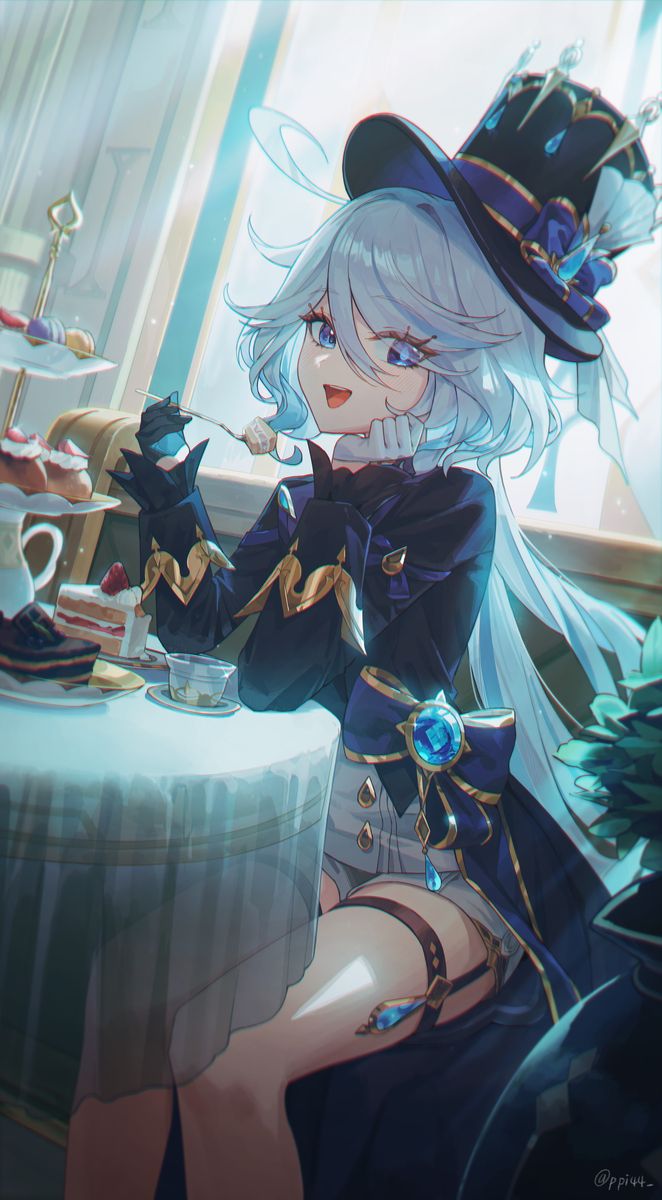 Eating cake with Furina Genshin Impact | HoYoLAB