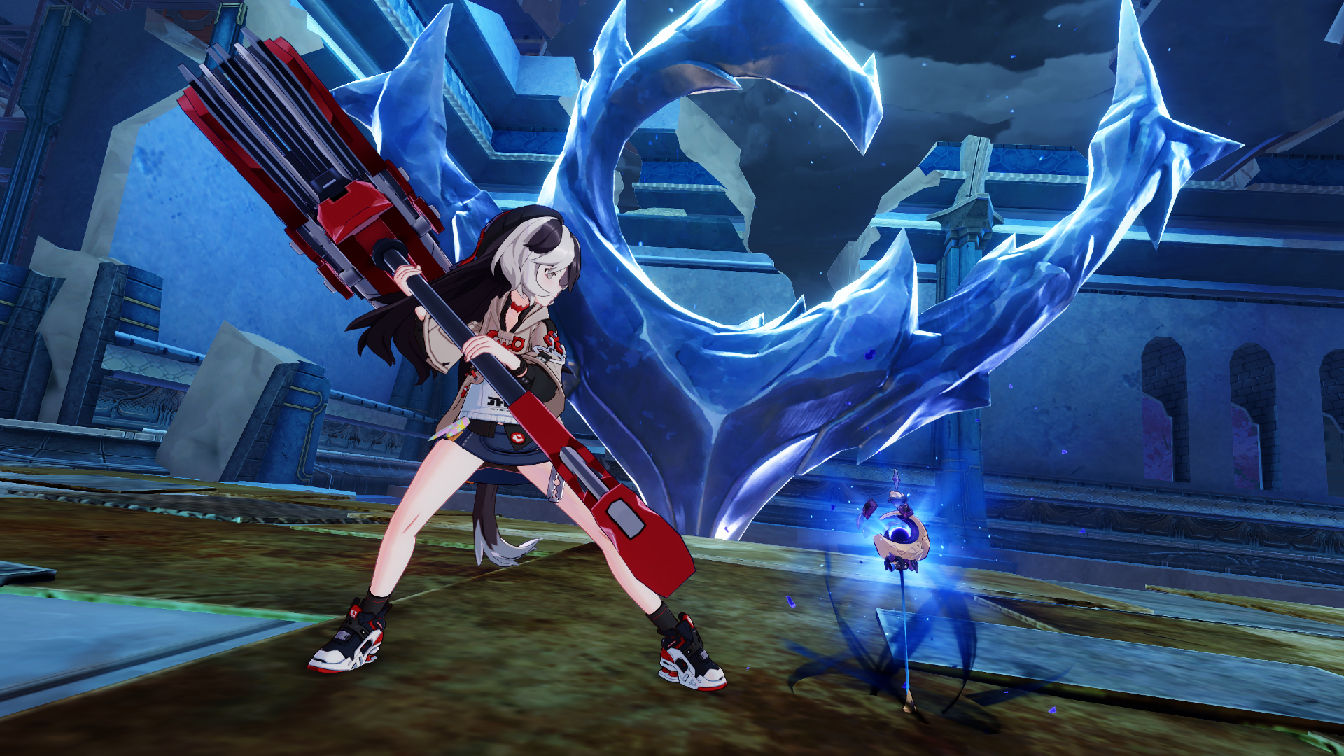 This scene really depict a cute picture of Coralie Honkai Impact 3rd ...