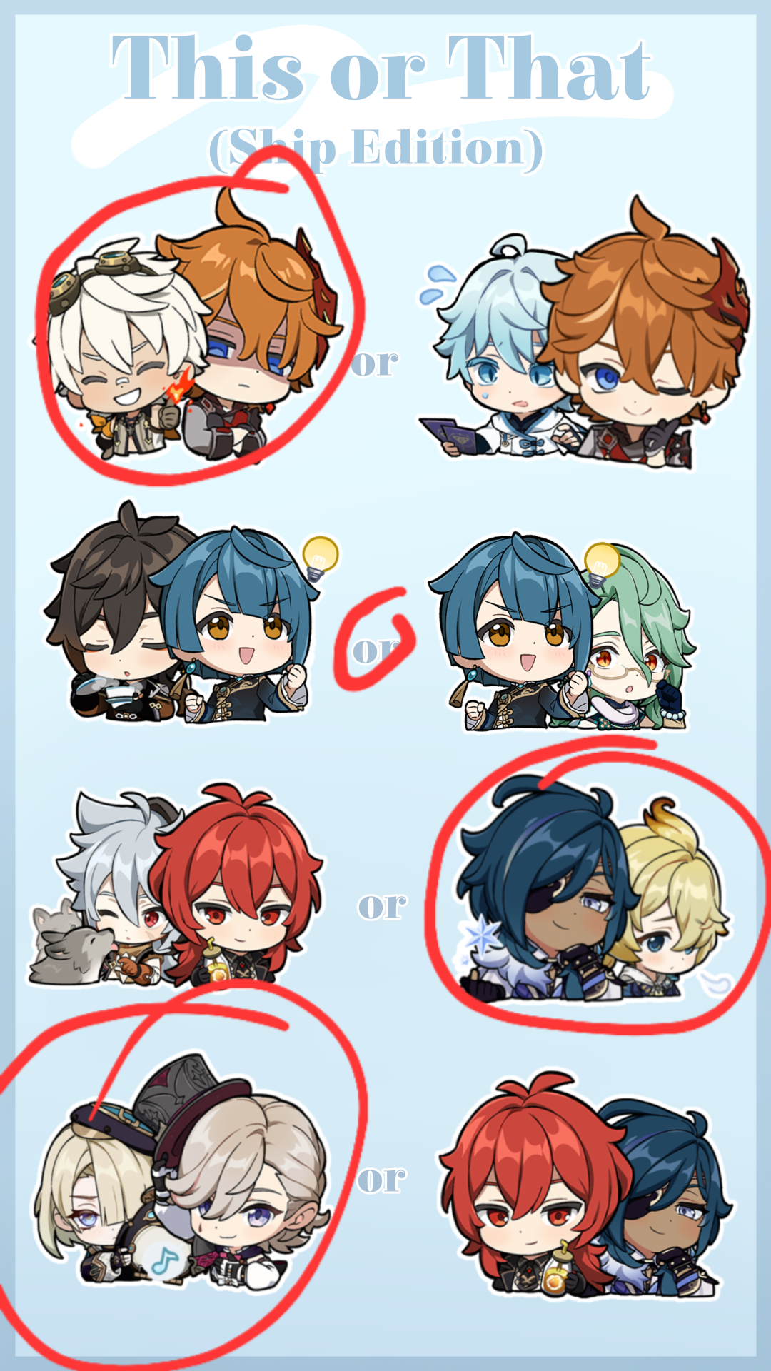 "Problematic" Ship Chart! (READ THE DESC.!) Genshin Impact | HoYoLAB