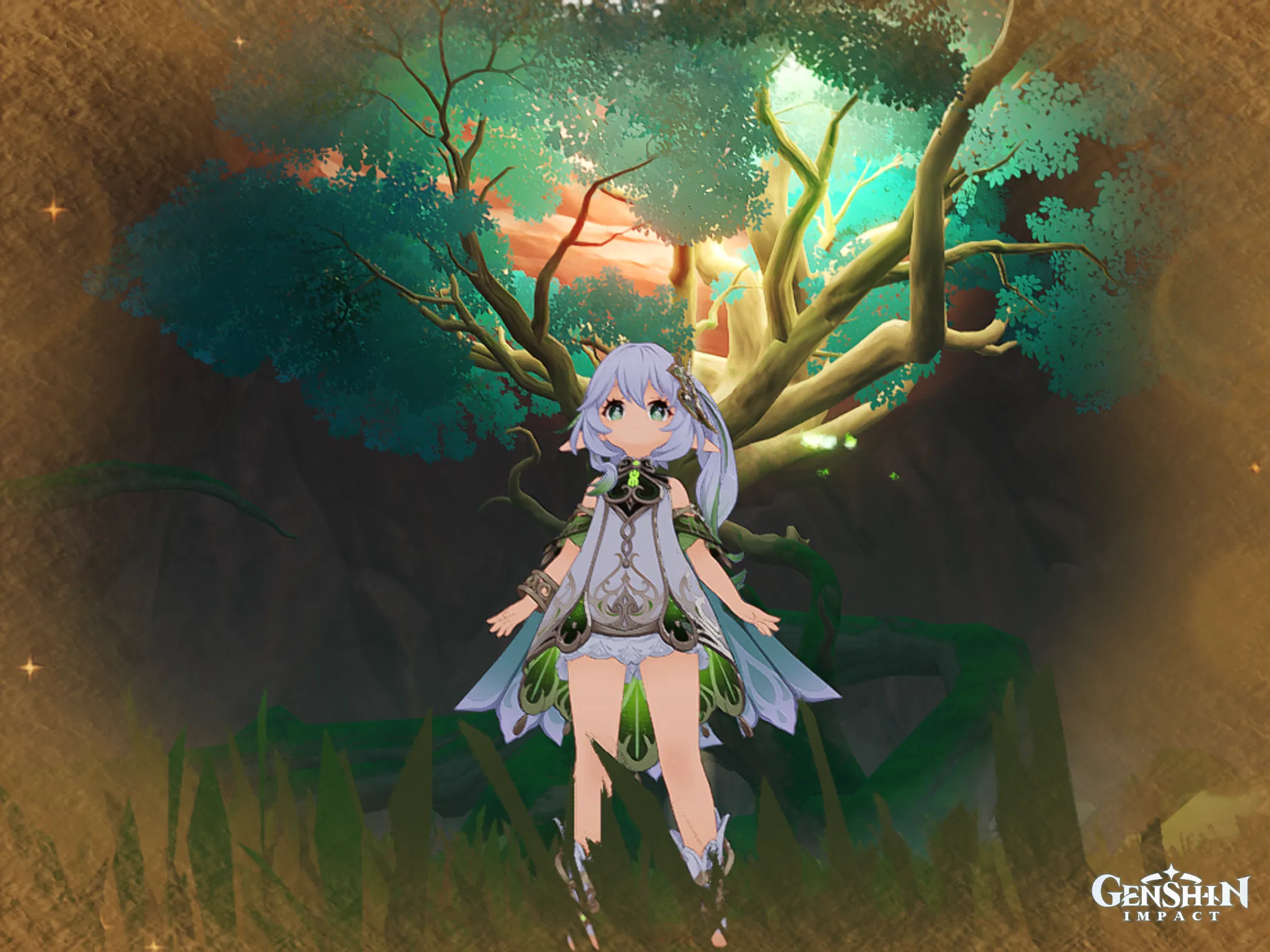 The Cryo xangling,nahida/tree and a senic chest altogether Genshin ...