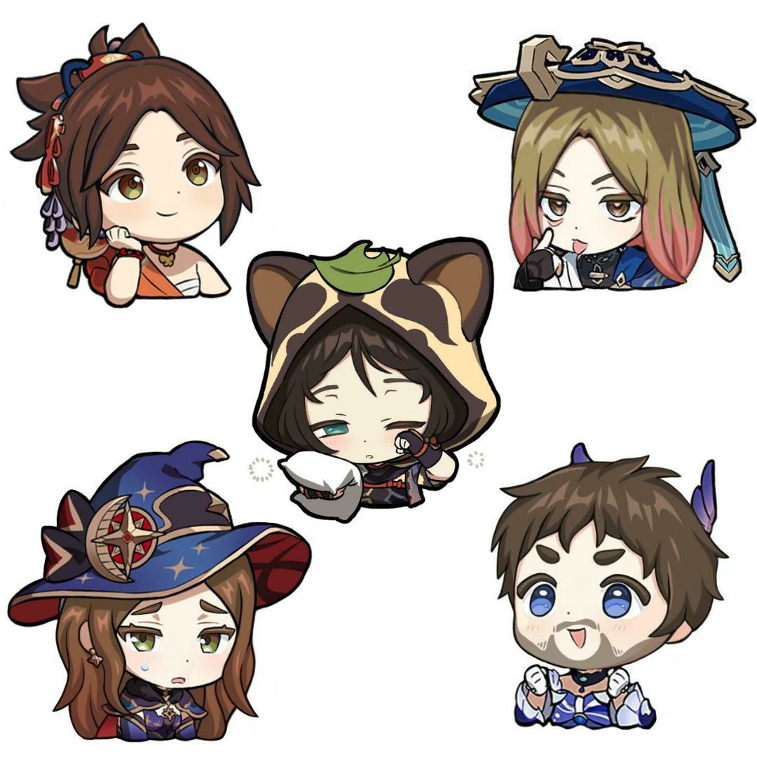 Edited my friends and I as genshin stickers Genshin Impact | HoYoLAB