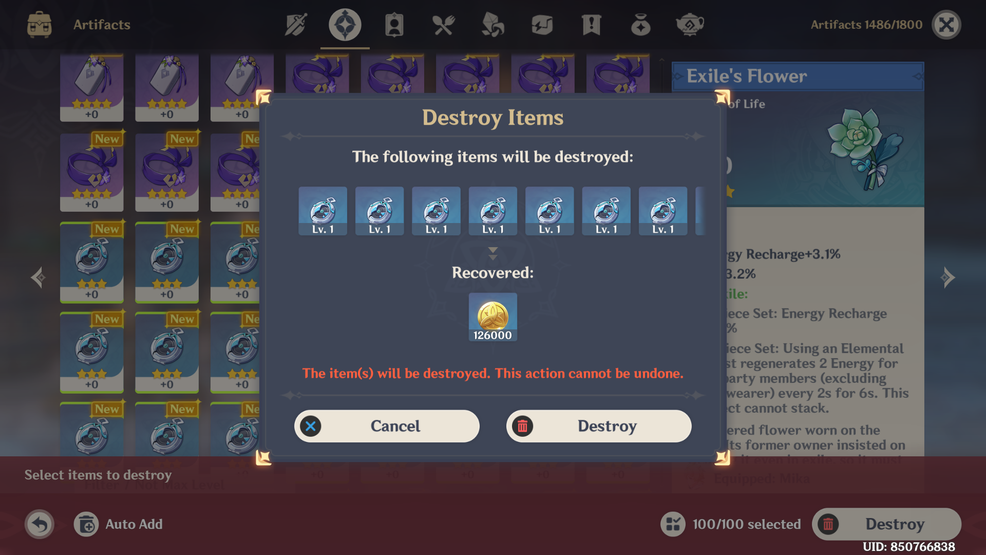 Is it a Good Idea to Sell (Destroy) Artifacts? Genshin Impact | HoYoLAB