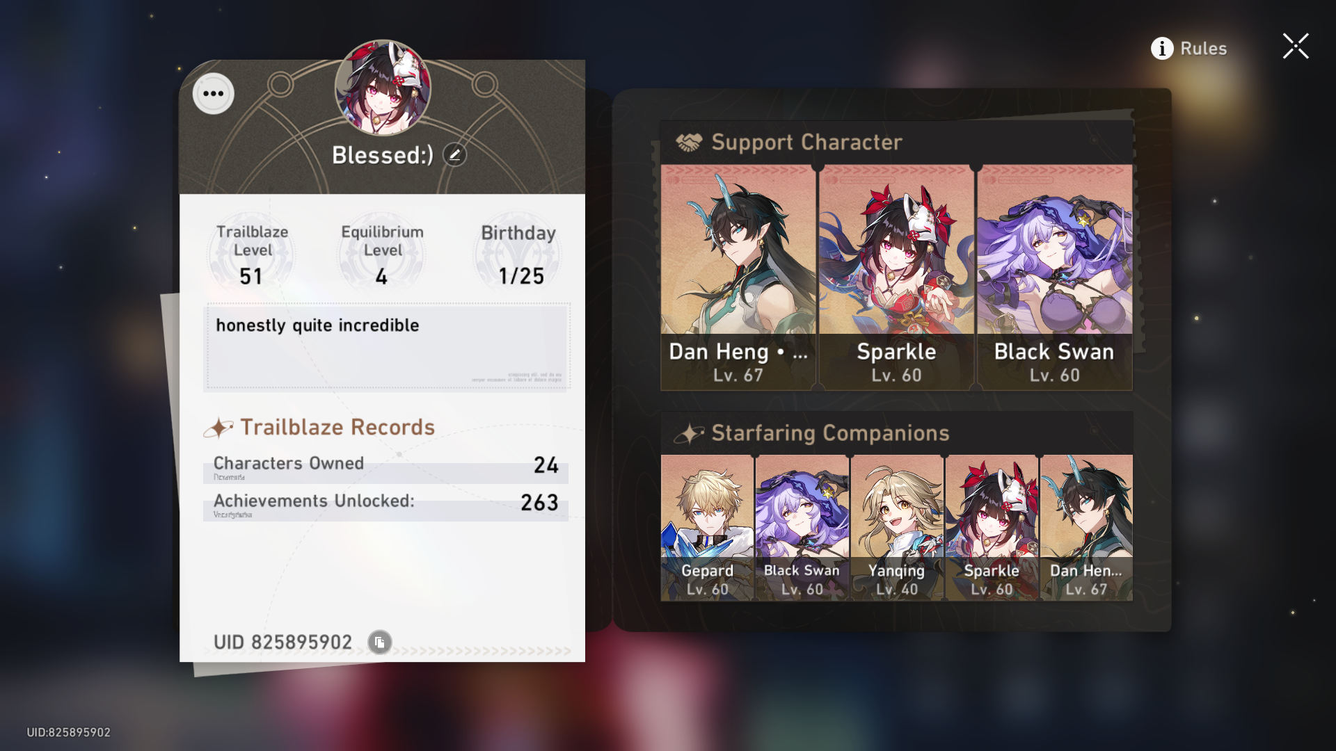 A month of playing hsr Honkai: Star Rail | HoYoLAB