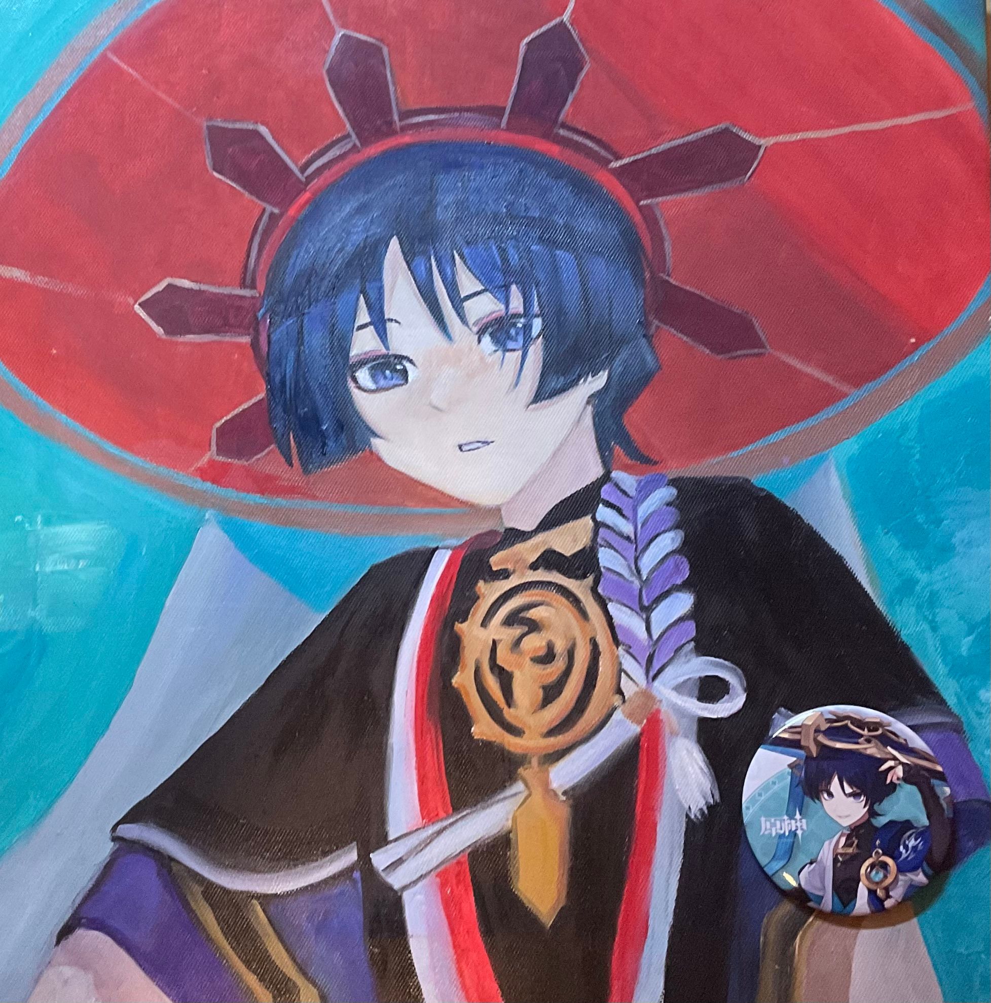 Scaramouche oil painting Genshin Impact | HoYoLAB
