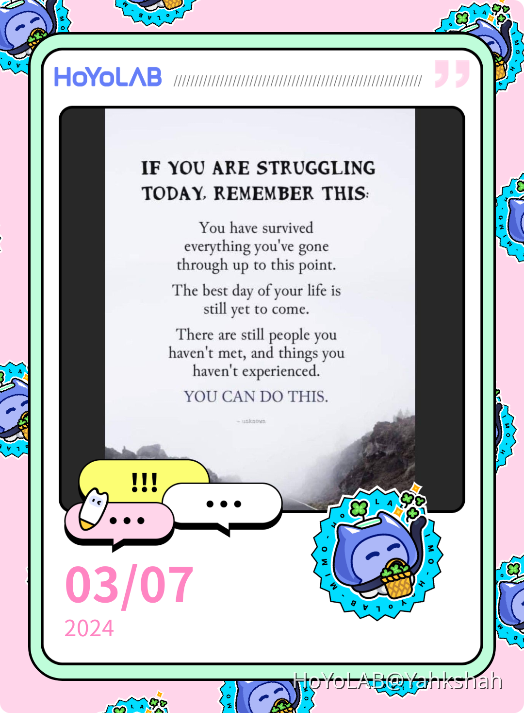 03/07 Diary -# My Character Building Diary | HoYoLAB