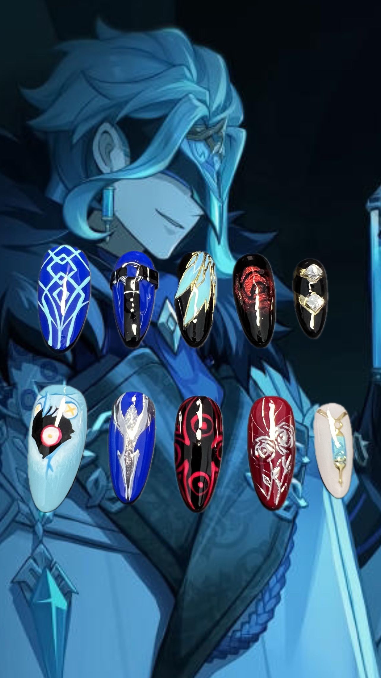 Dottore Inspired Press On Nails Genshin Impact | HoYoLAB