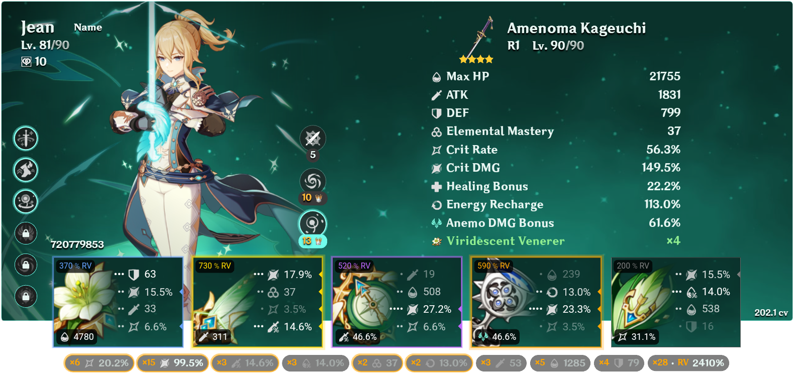 Double crowned Jean build !! Genshin Impact | HoYoLAB