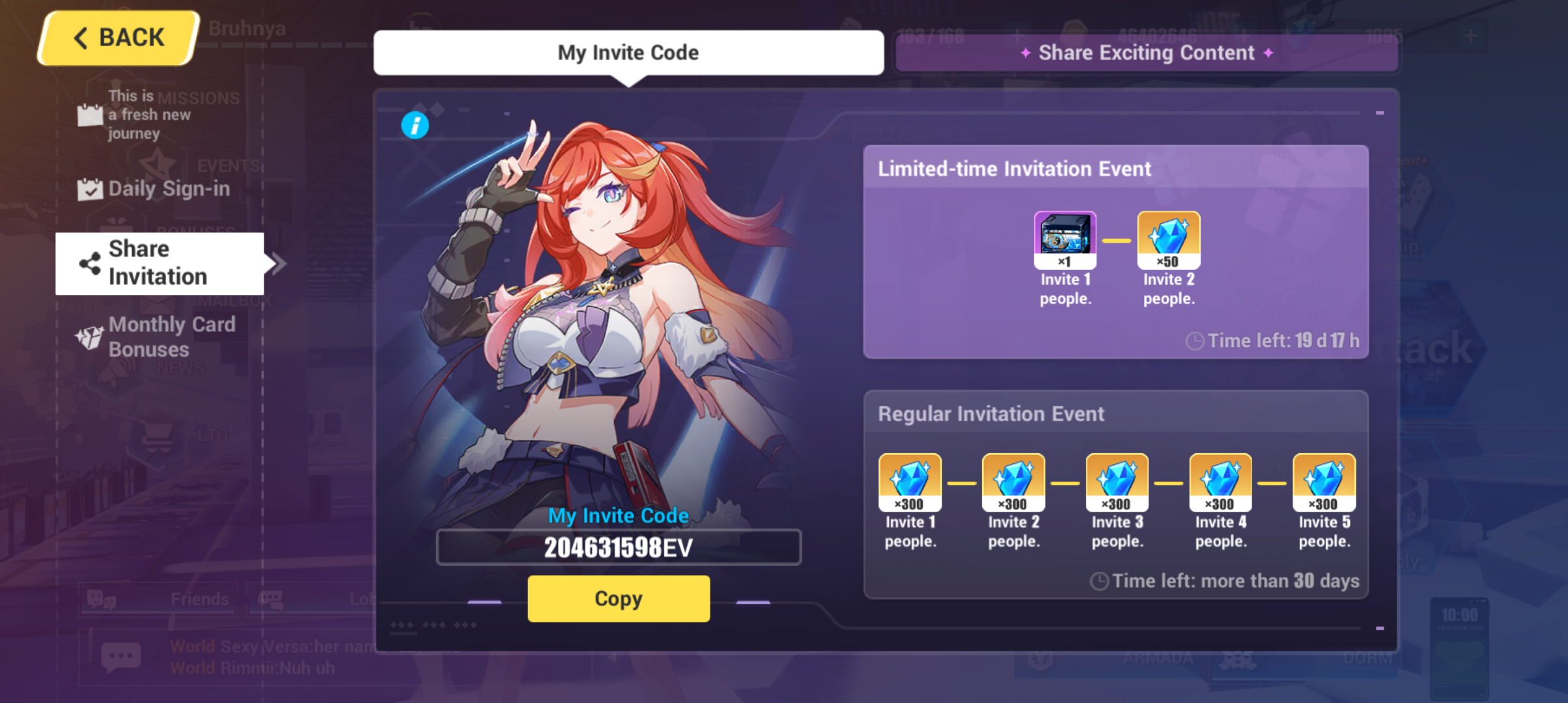 Code for returnees Honkai Impact 3rd | HoYoLAB