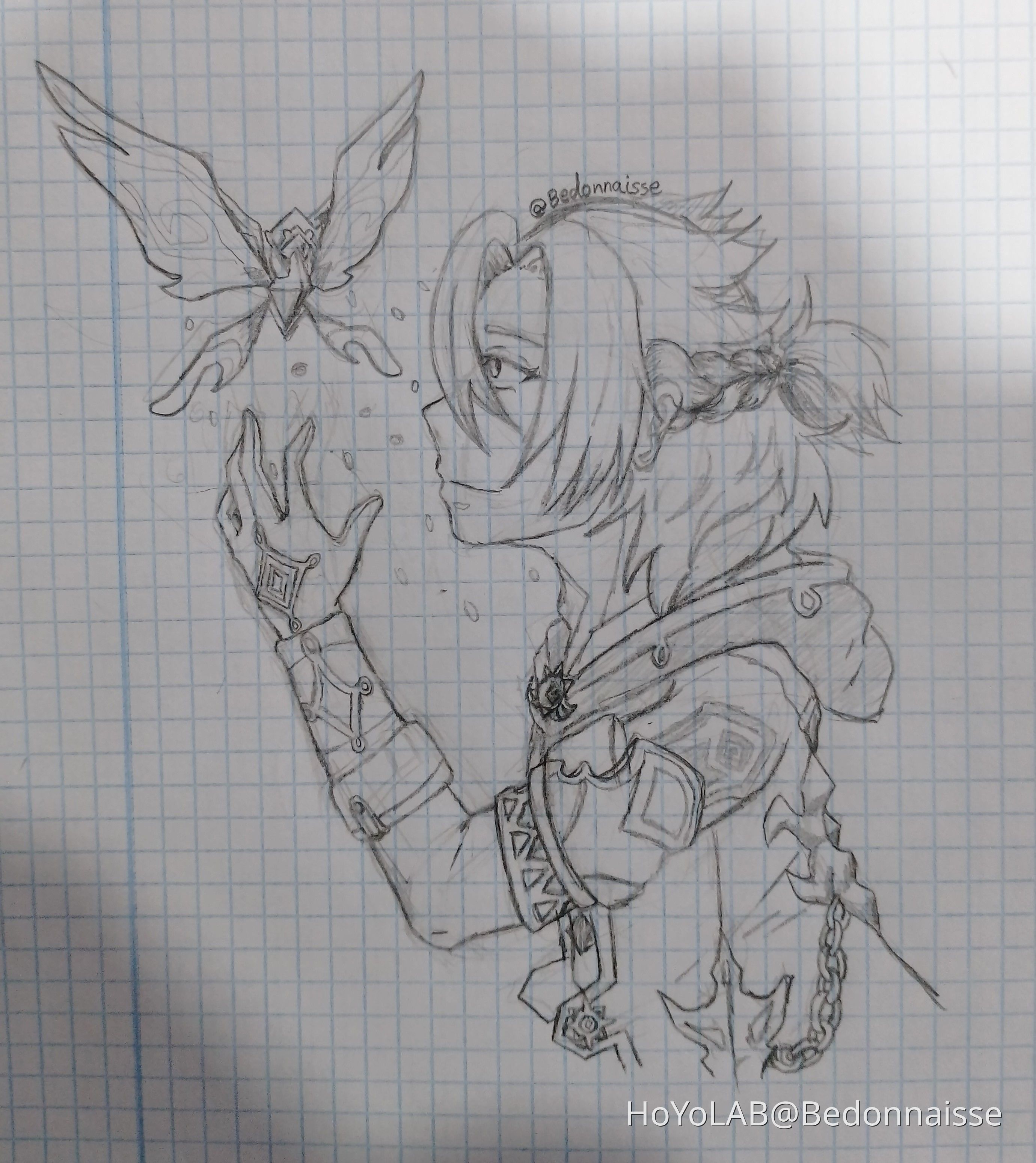 drawing albedo until his banner comes out + my wishes saving (im f2p ...