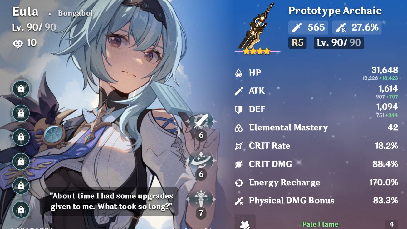 Eula. 6-6-7. Genshin Impact | HoYoLAB