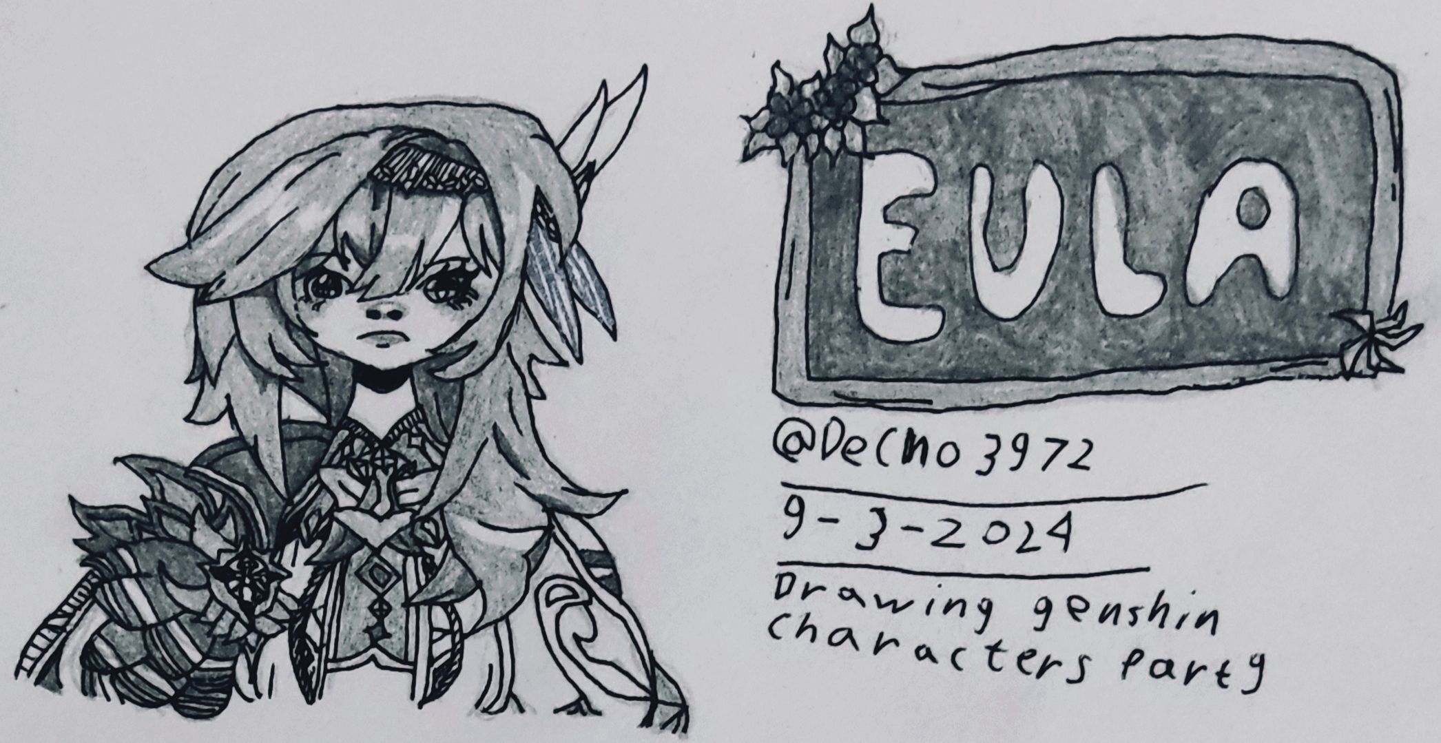 Drawing Eula 🥶 Genshin Impact | HoYoLAB