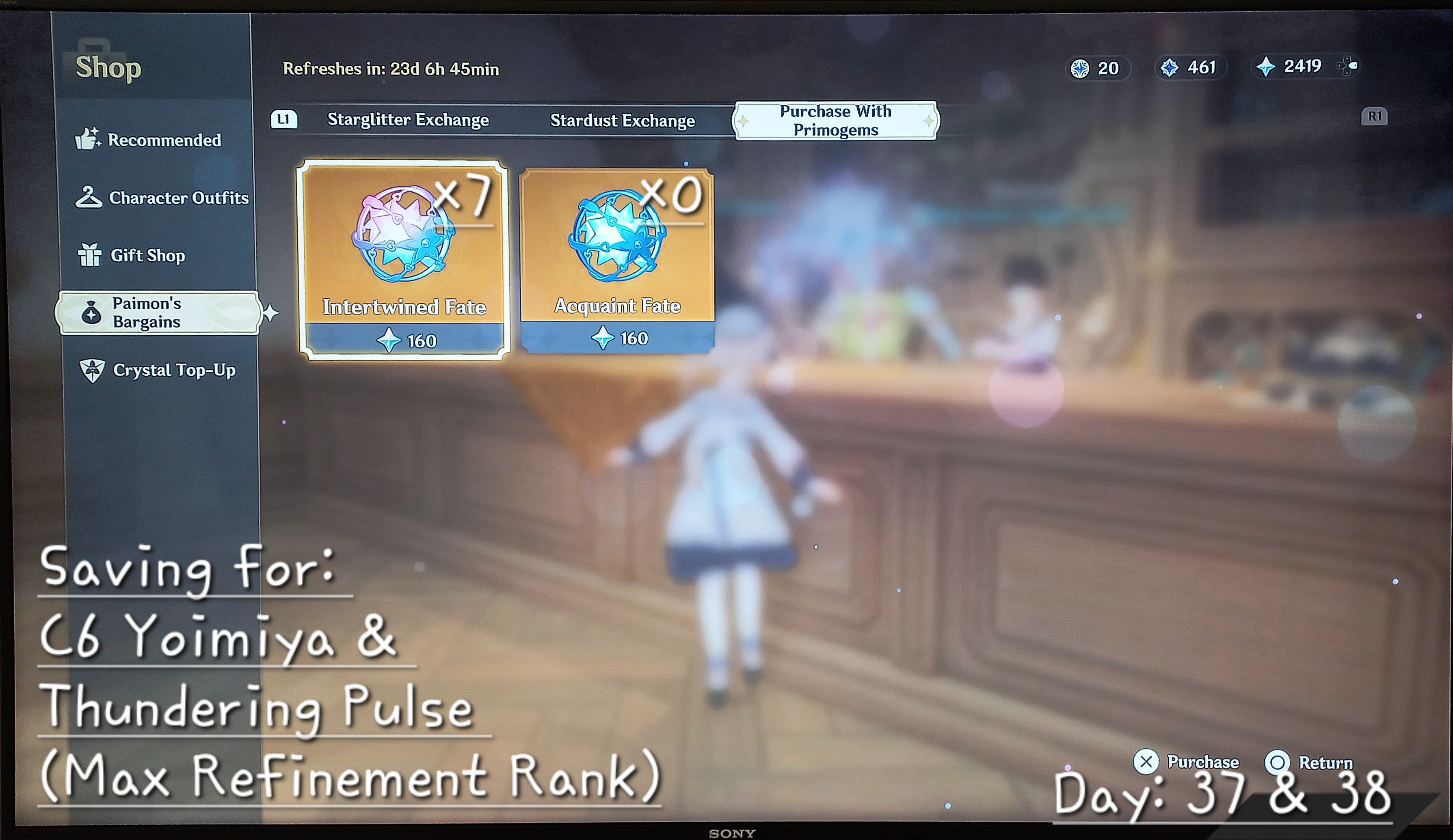 Saving for C6 Yoimiya & Thundering Pulse (Max Refinement Rank) Day: 37 ...