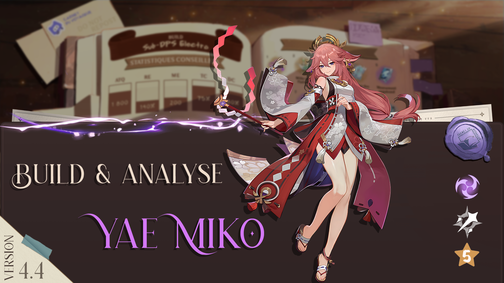 [Version 4.4] Yae Miko | Guide complet : Sub-DPS Electro Genshin Impact ...