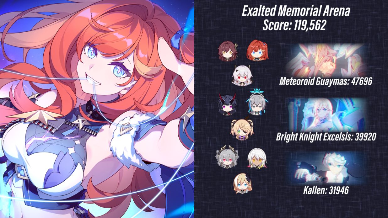 EX Memorial Arena - SSS Meteoroid Guaymas, SSS Bright Knight Excelsis, Kallen (119,562 Pts ...