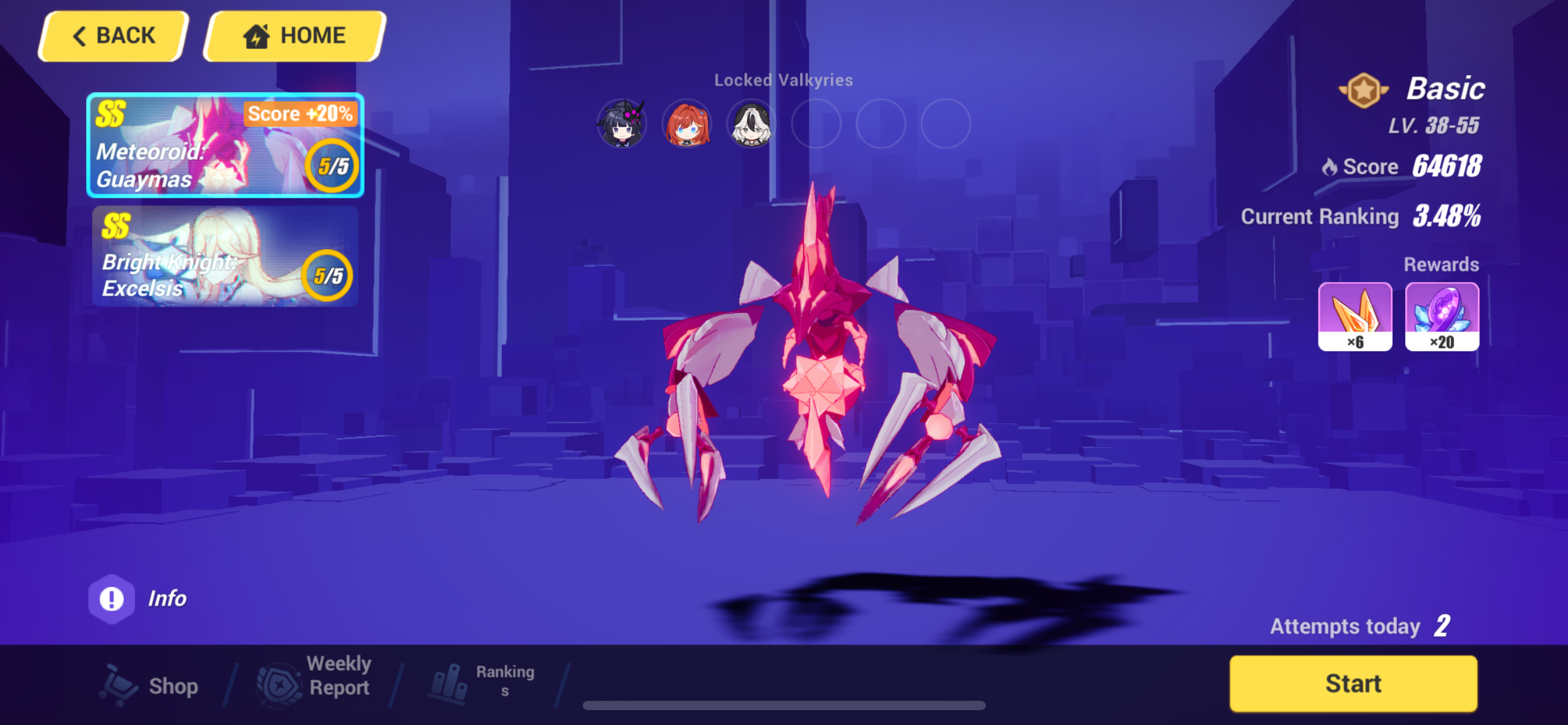 Ranking of 3.4% (Basic) in Memorial Arena Honkai Impact 3rd | HoYoLAB