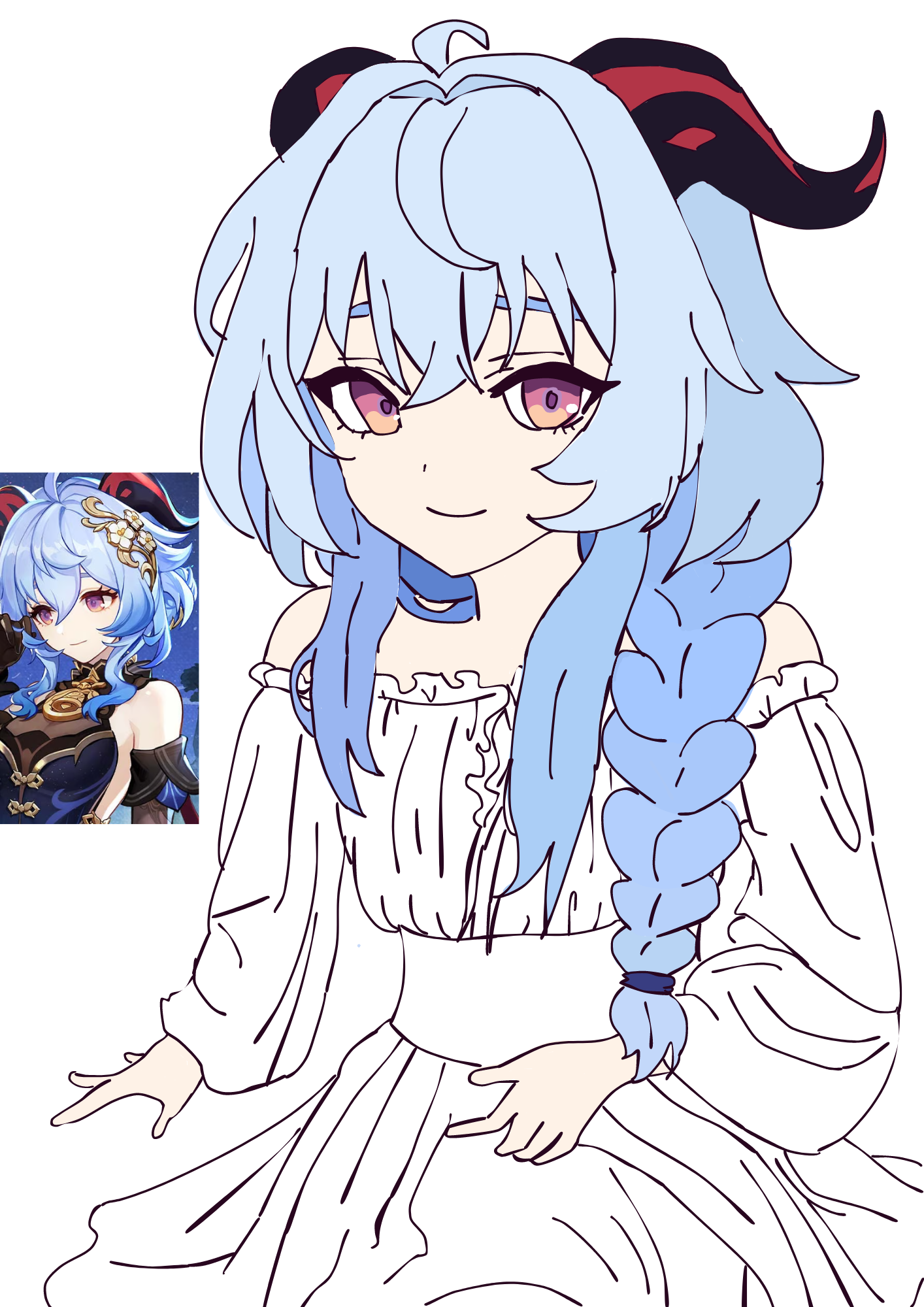 Progress on the Ganyu Fanart Genshin Impact | HoYoLAB