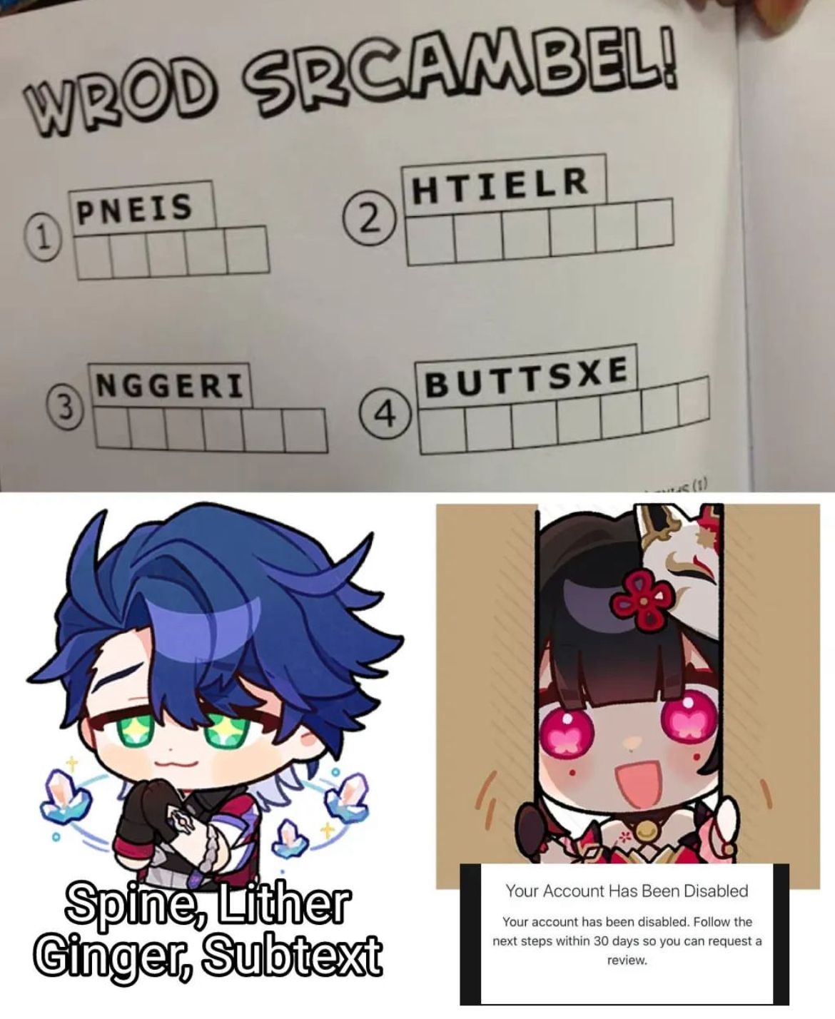 Sampo and Sparkle during word scrambler : Honkai: Star Rail | HoYoLAB