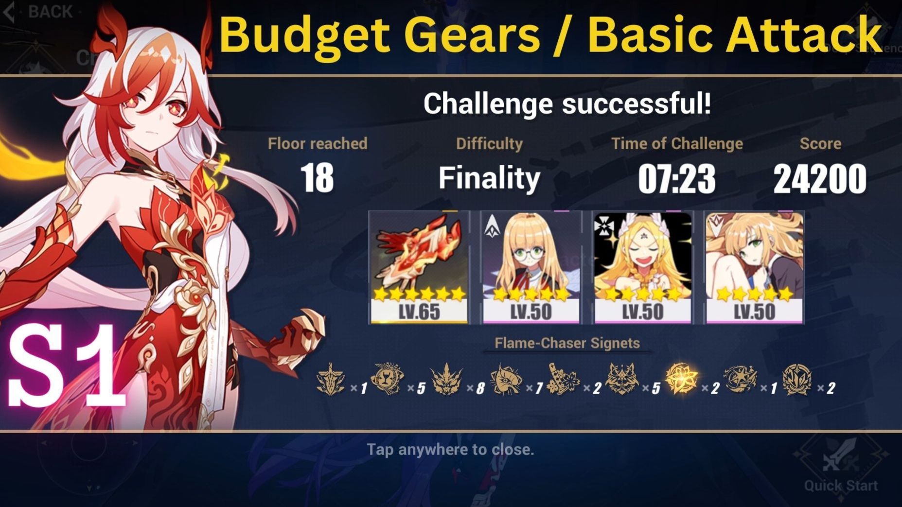 Fenghuang of Vicissitude Budget Gears | Honkai Impact 3 Elysian Realm 7 ...