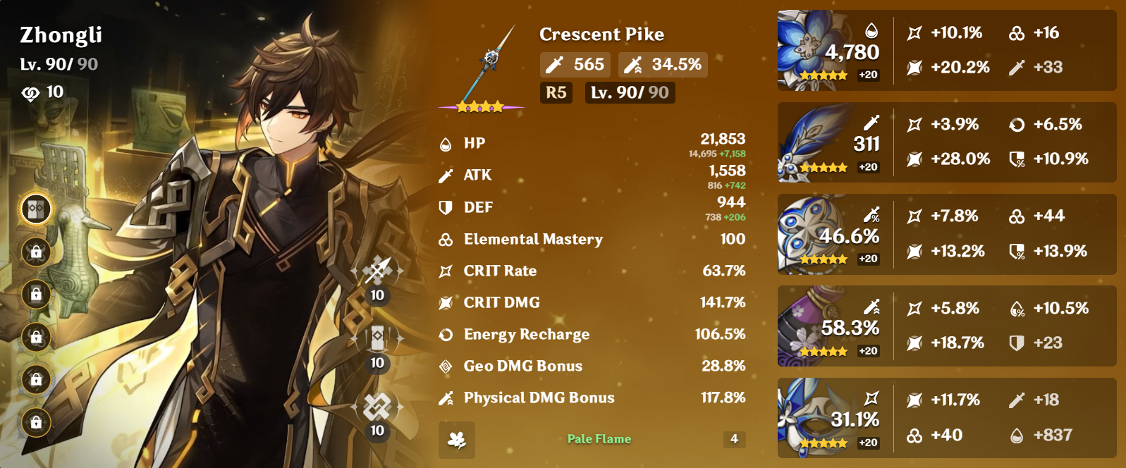 Physical Damage DPS Zhongli Genshin Impact | HoYoLAB