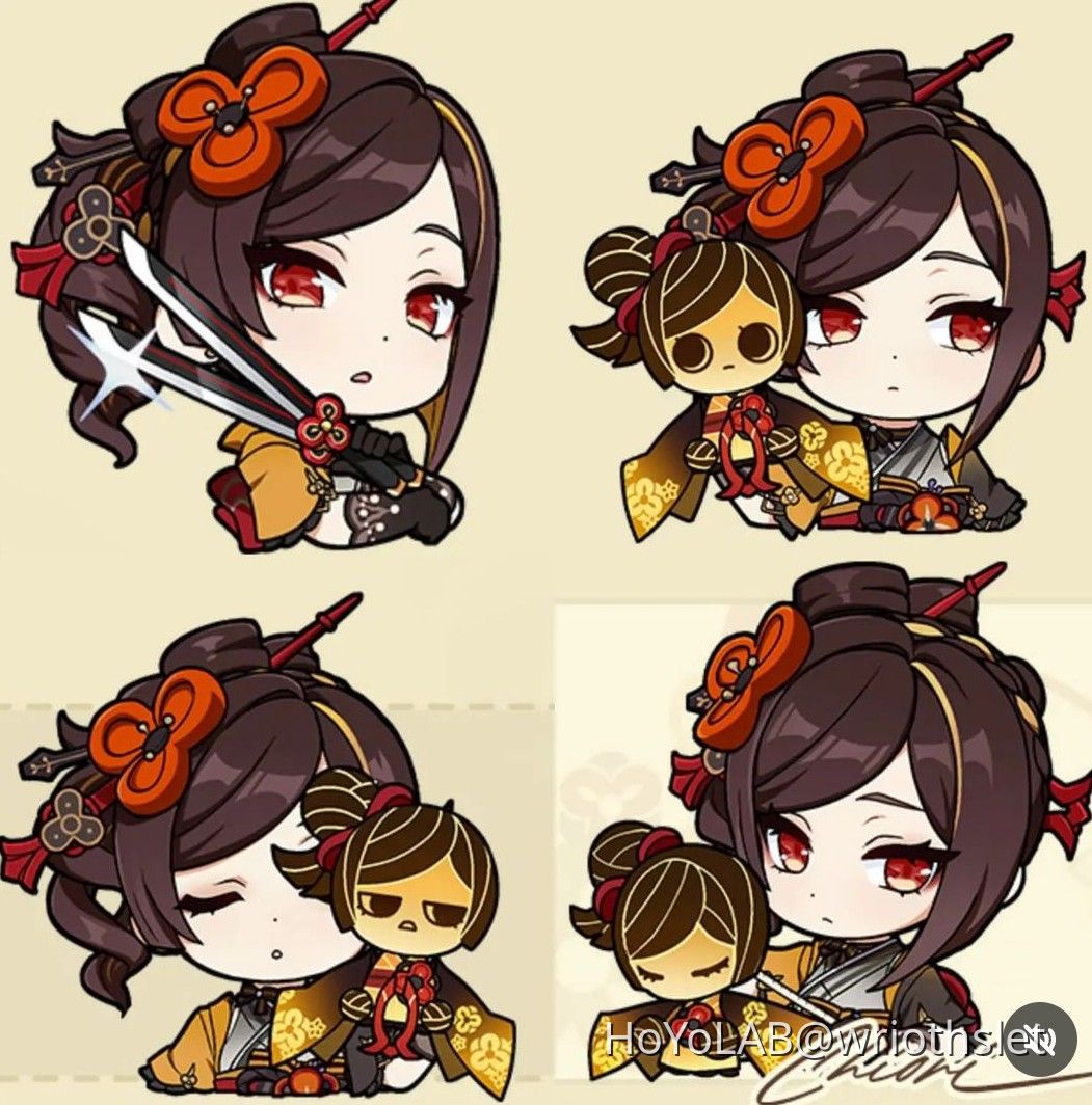Chiori can summon doll, but did you notice that Chiori's dolls have ...