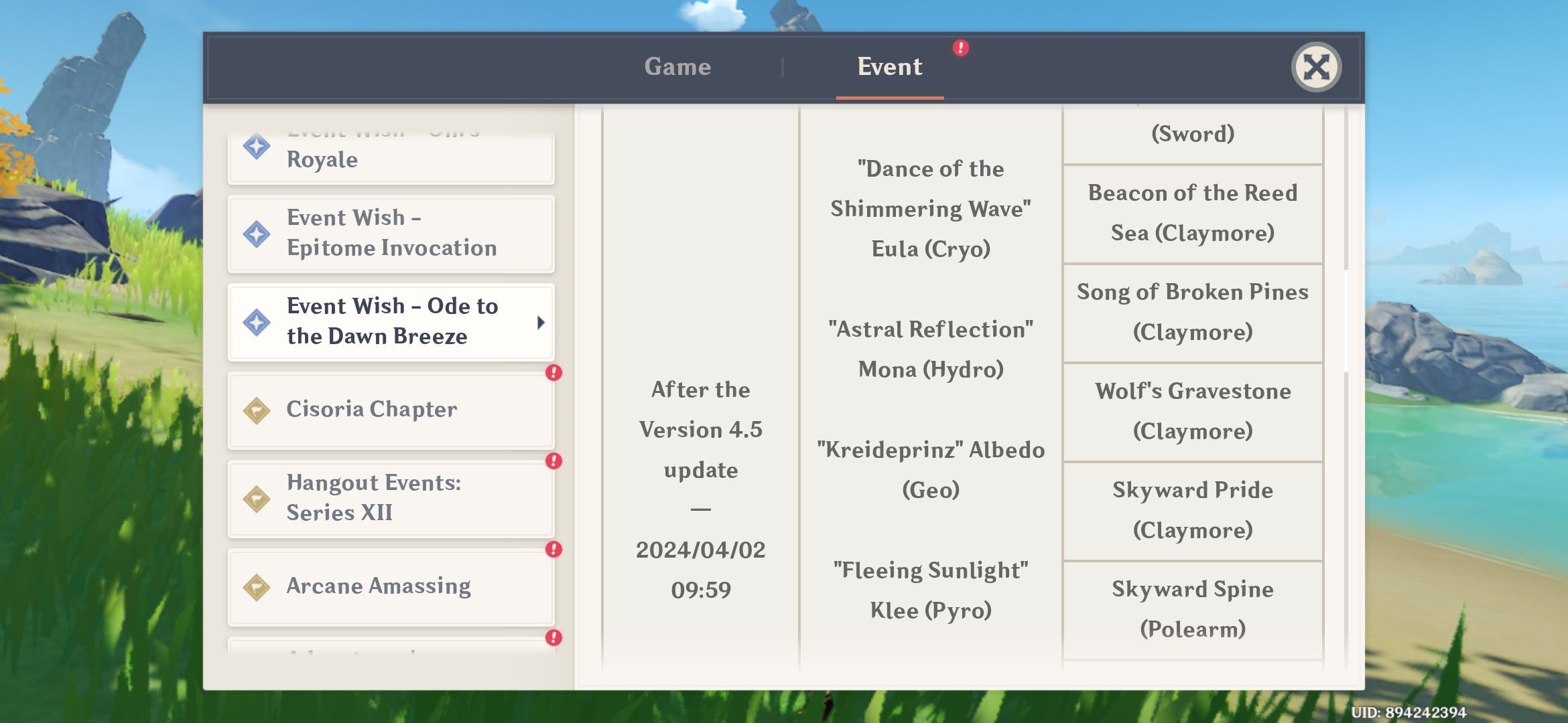 Chronical banner is only 1st phase? Genshin Impact | HoYoLAB