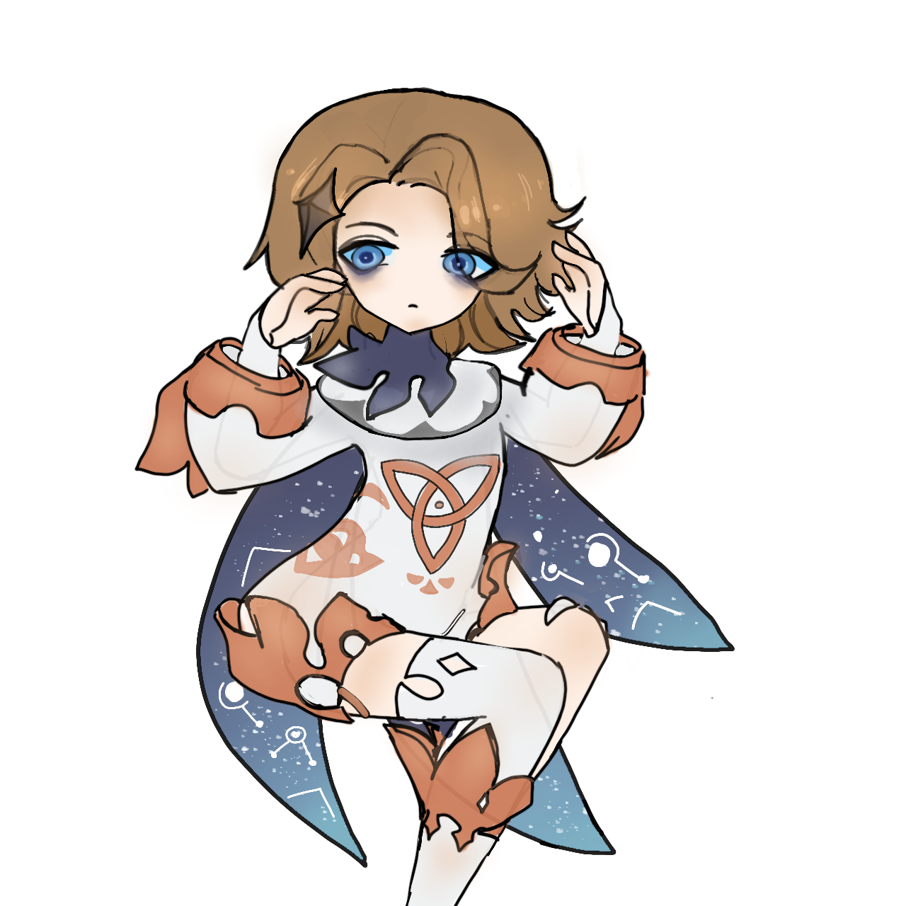 I drew myself in Paimon's clothes. Genshin Impact | HoYoLAB