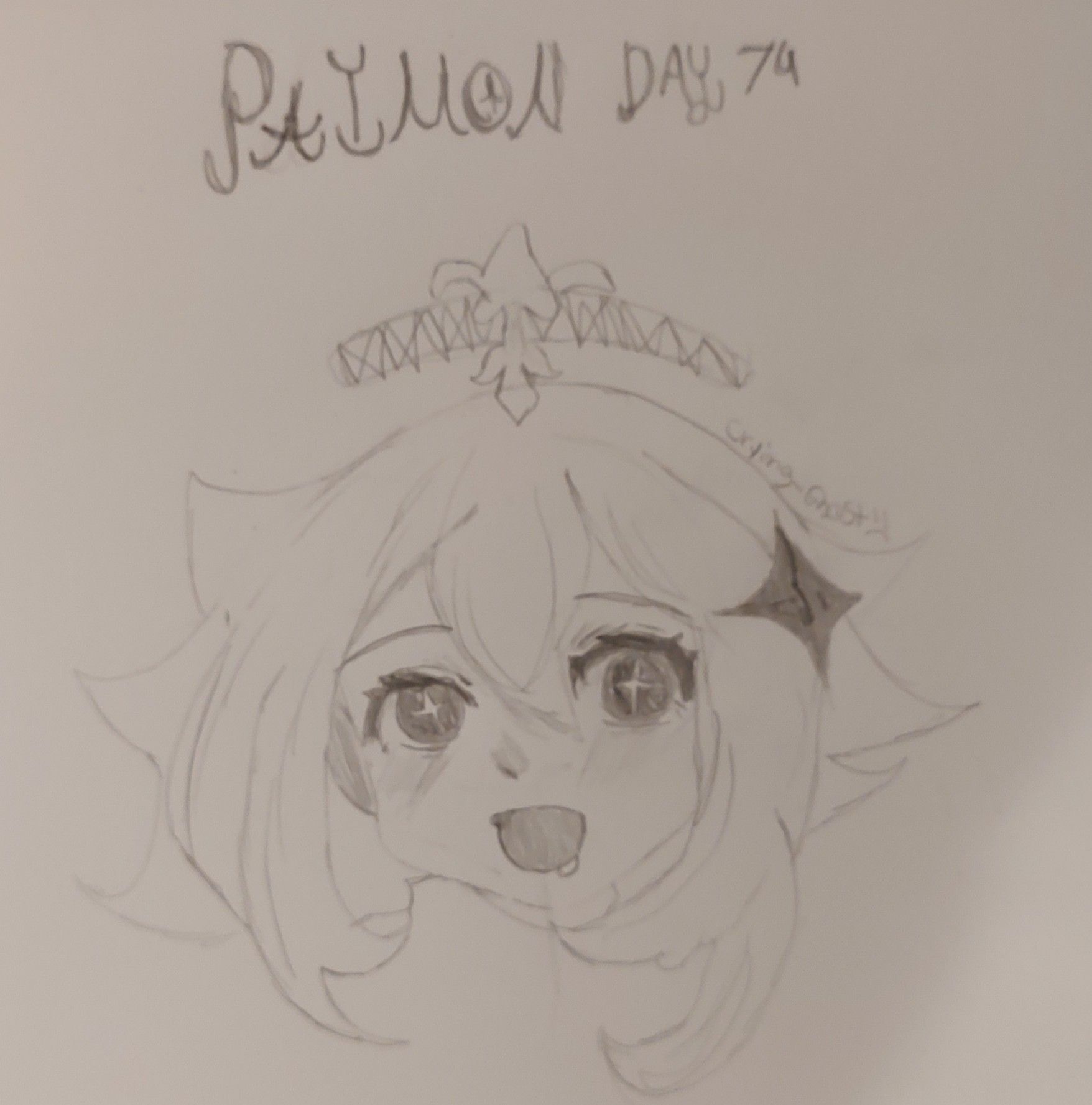 DAILY DRAWING DAY 74 {Paimon} Genshin Impact | HoYoLAB