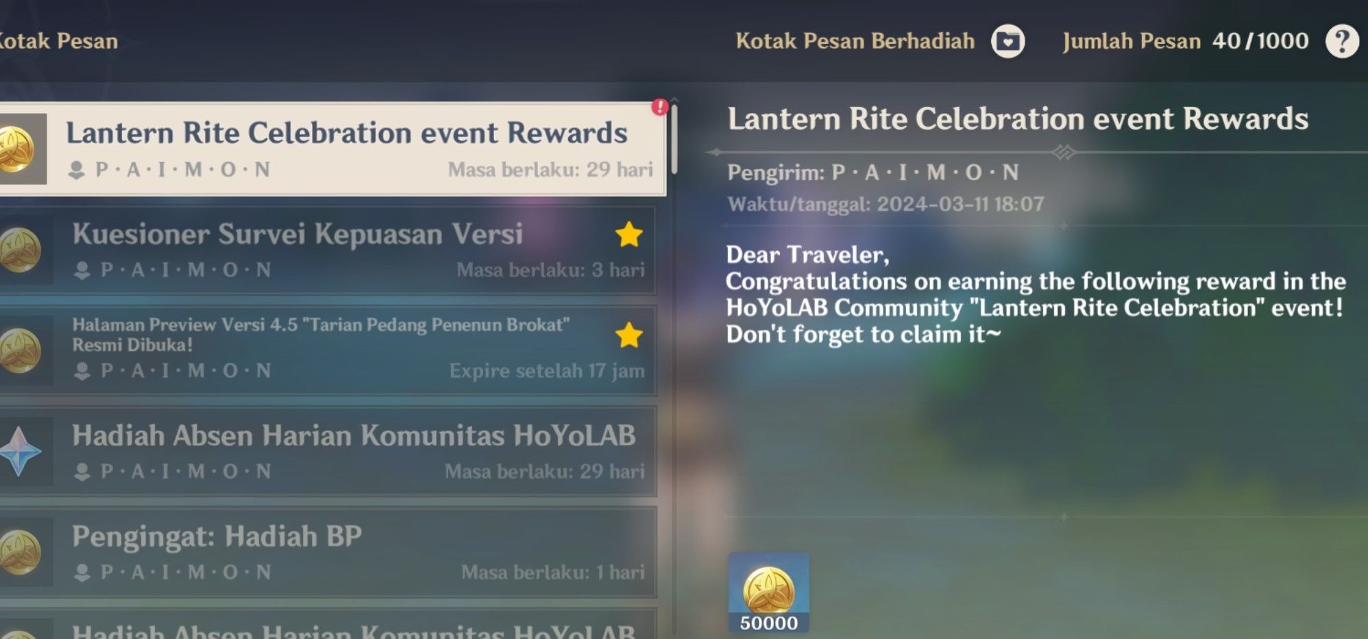 Thanks Mihoyo for this rewards Genshin Impact | HoYoLAB