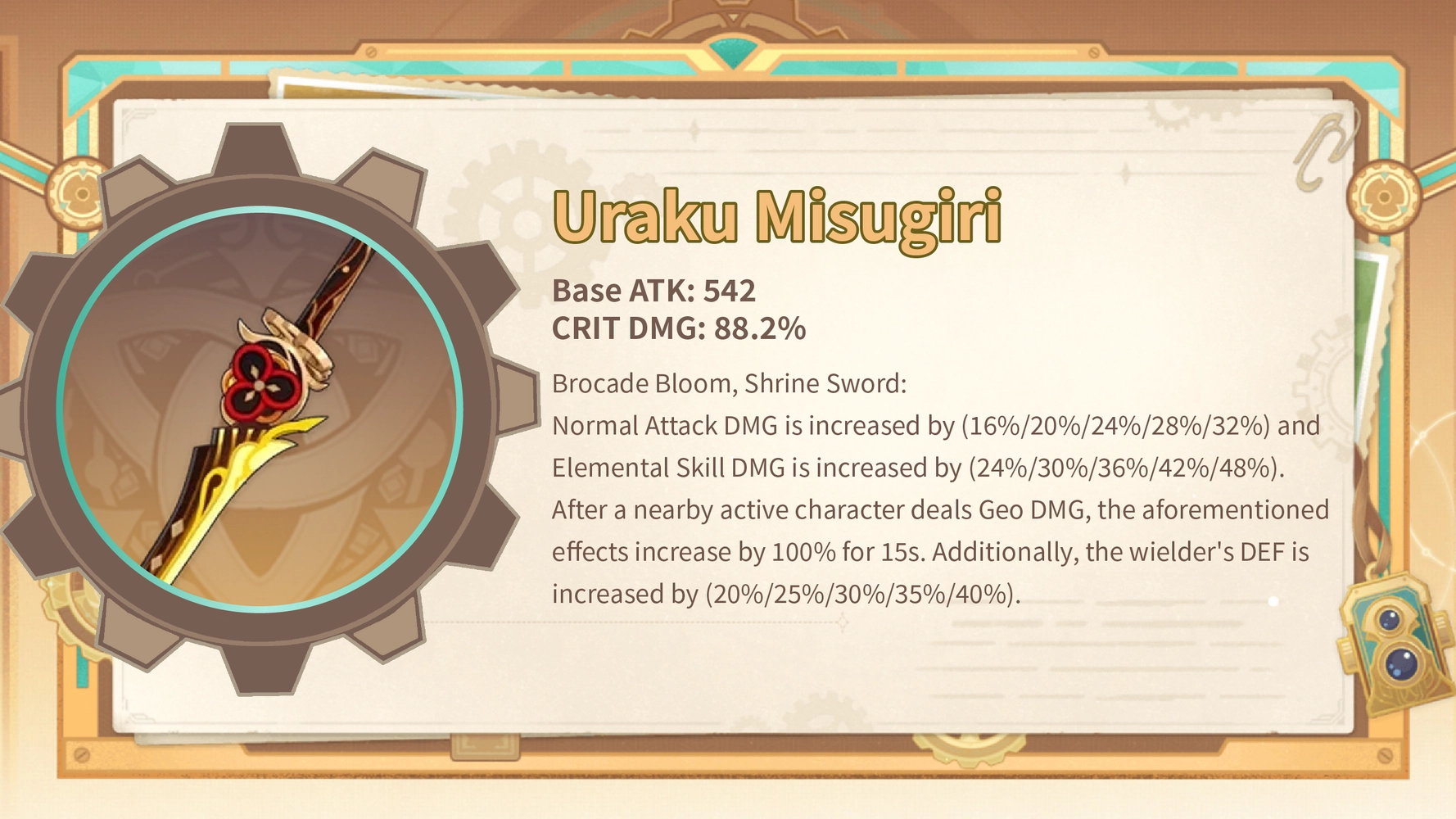 [V4.5] Chiori's Signature Weapon "Uraku Misugiri" | Weapon Review ...