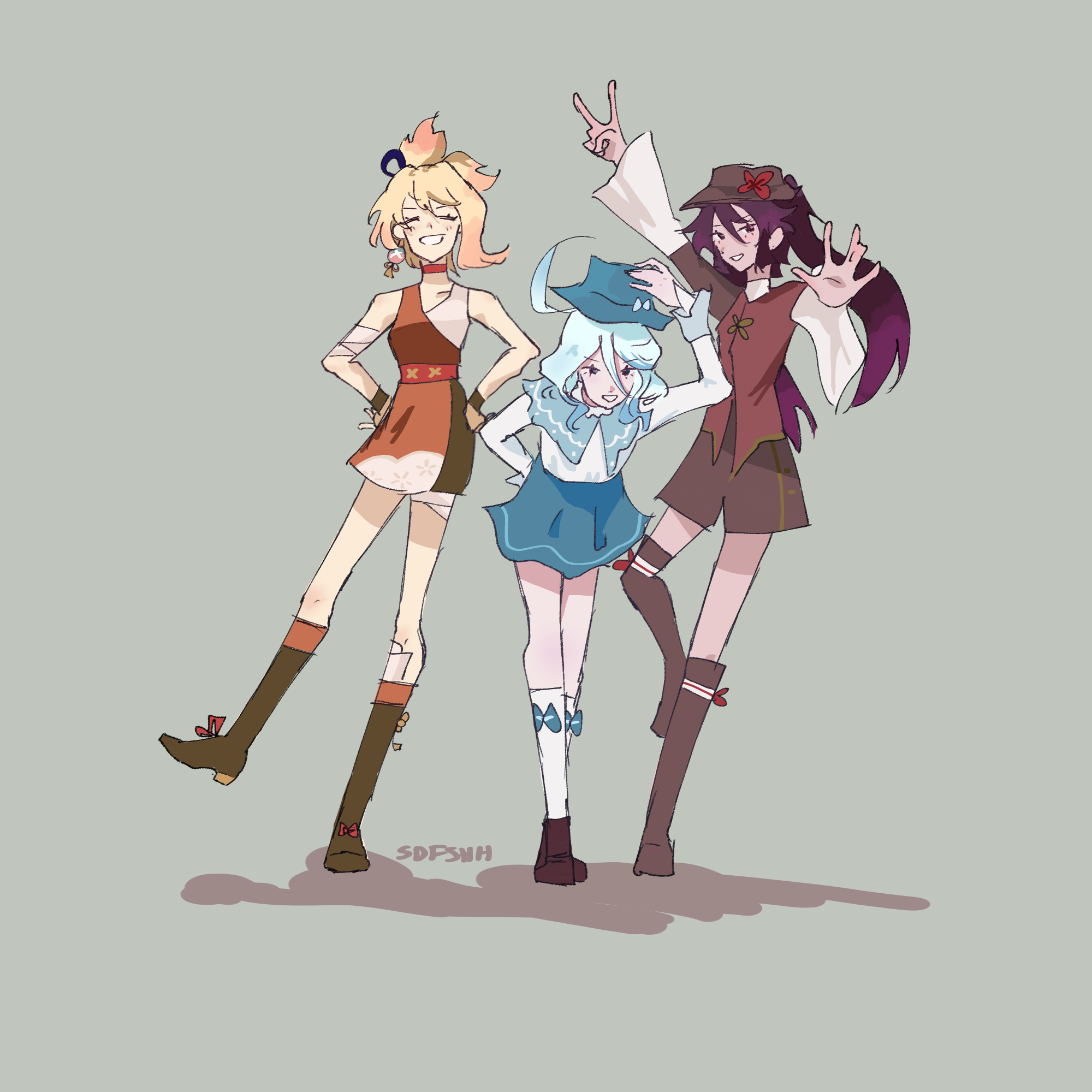Trio doodle👑👑👑 Genshin Impact | HoYoLAB